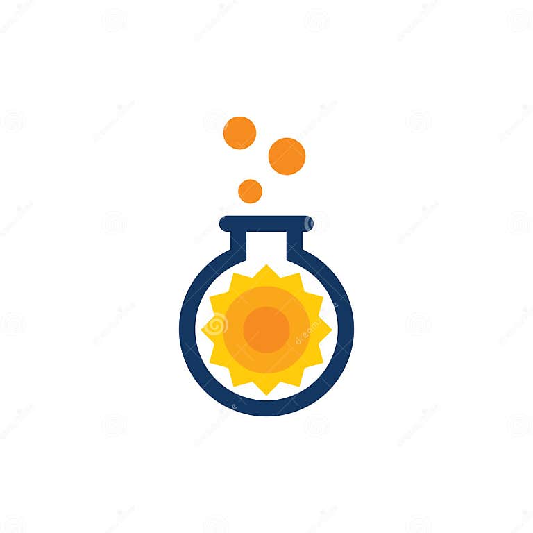Sun Lab Logo Icon Design stock vector. Illustration of chemistry ...