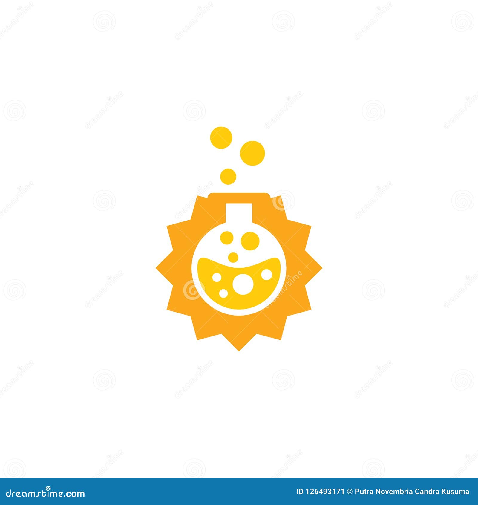 Sun Lab Logo Icon Design stock vector. Illustration of heat - 126493171
