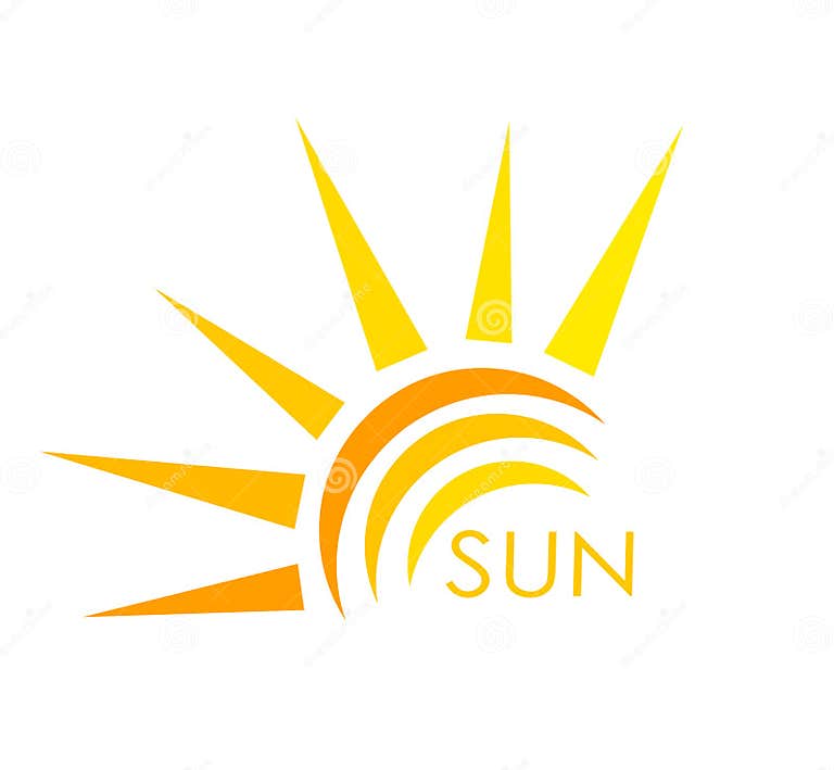 Sun label stock vector. Illustration of sunbeam, abstract - 33105899