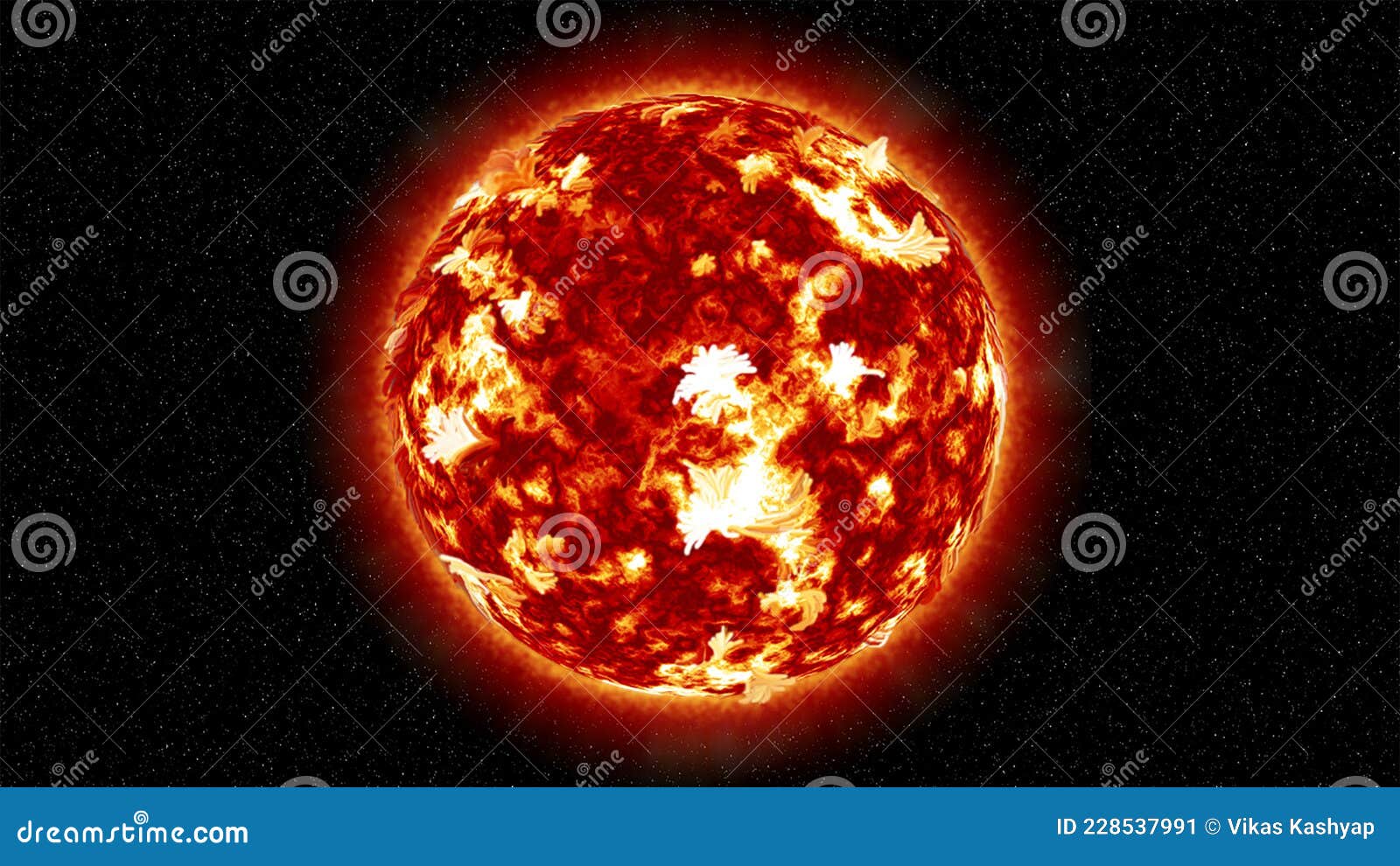 Planet Sun Explode from Its Core Stock Illustration - Illustration of ...