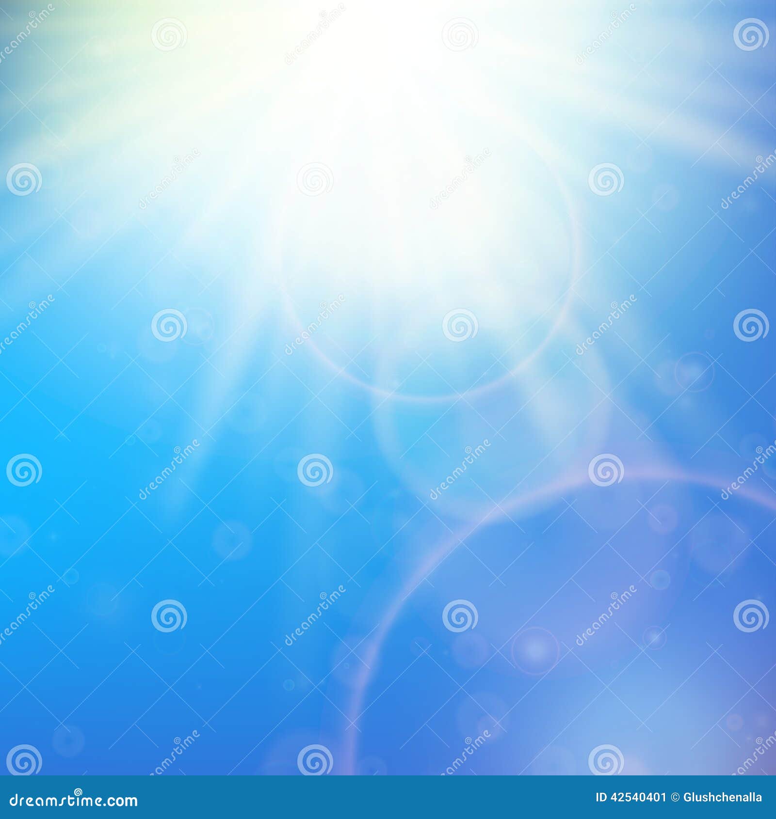 Sun with Lens Flare Template Stock Vector - Illustration of glare ...