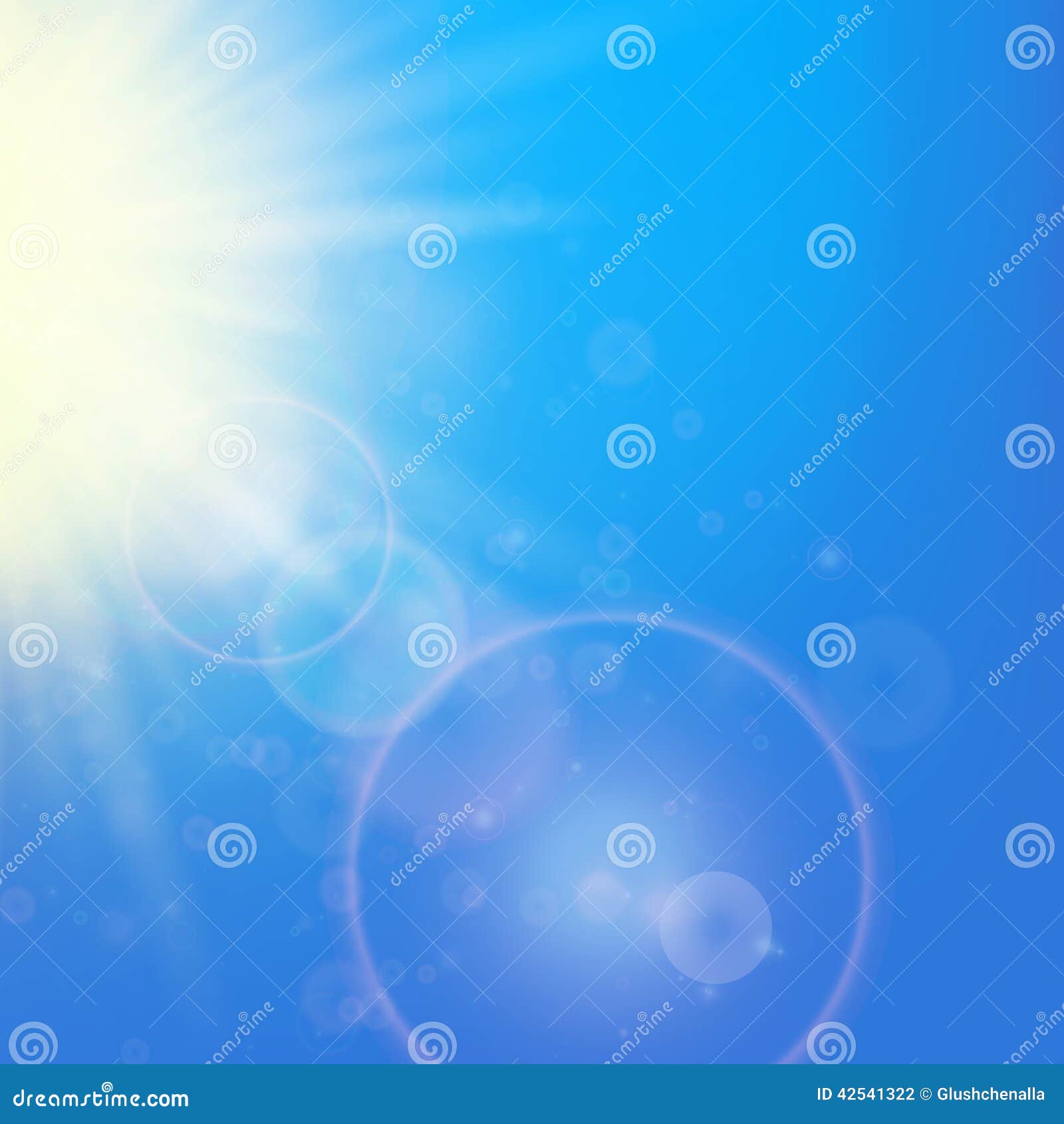 Sun with Lens Flare Template Stock Vector - Illustration of eps10 ...