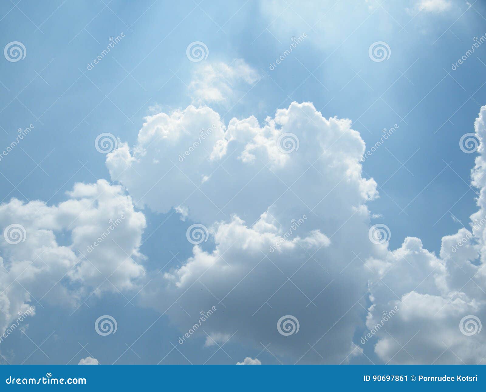 Sun light on blue sky stock image. Image of sunlight - 90697861