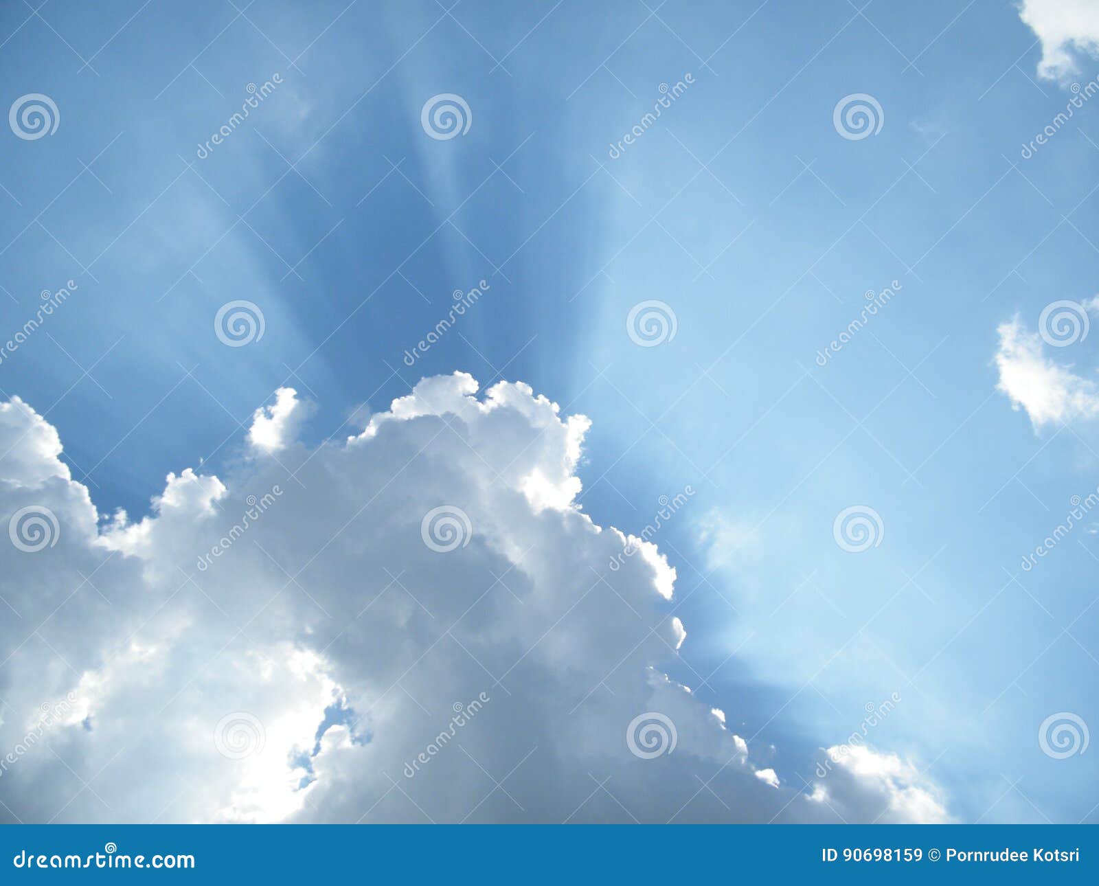 Sun light on blue sky stock image. Image of blue, white - 90698159