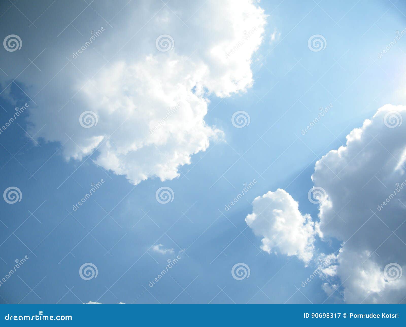 Sun light on blue sky stock image. Image of blue, bright - 90698317