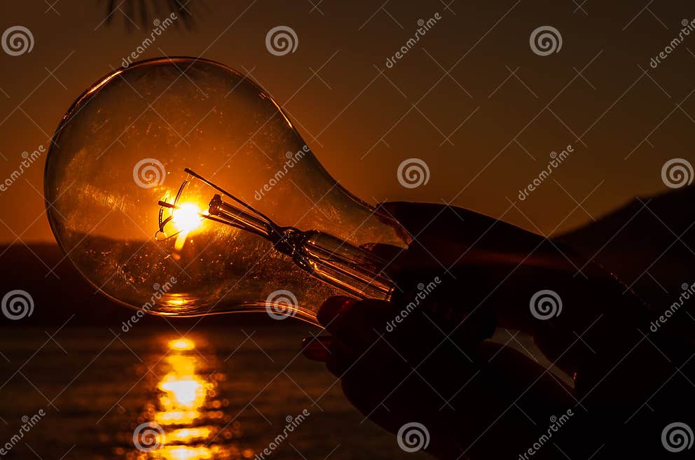 Sun or Light Bulb stock photo. Image of energy, power - 37637864