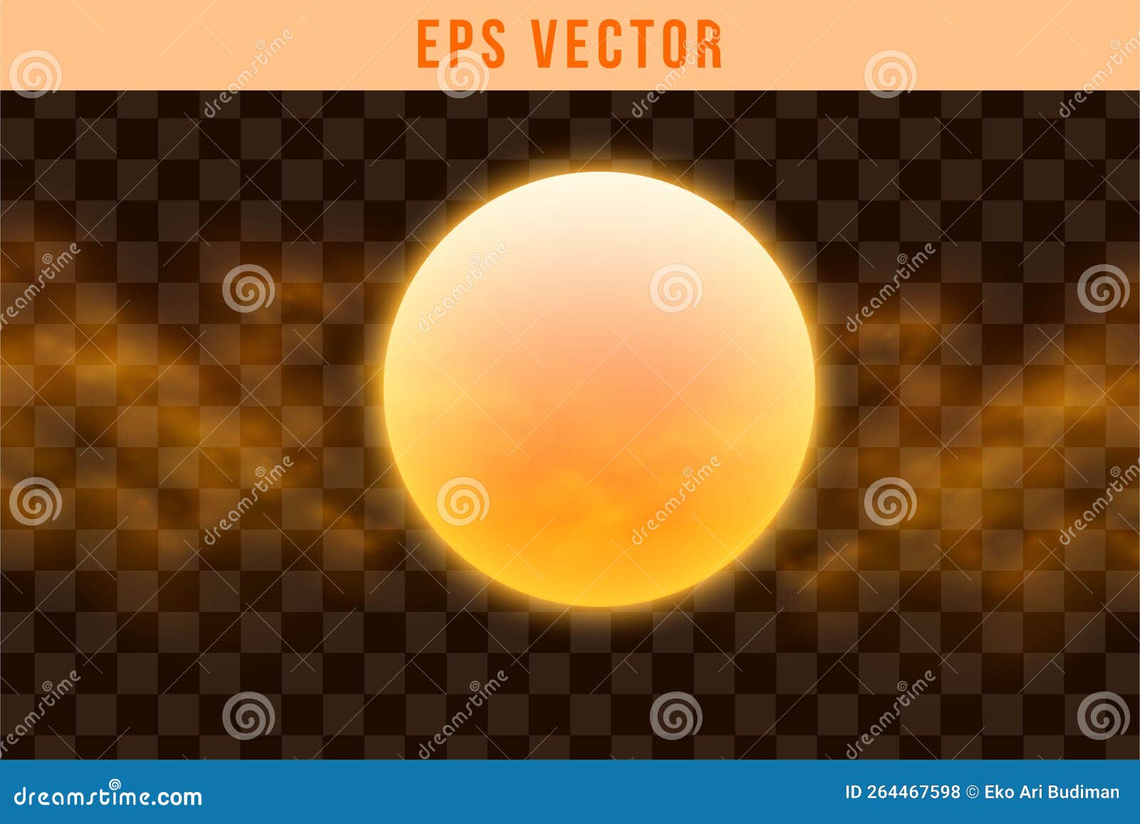 Sun Light Effect EPS Vector Set Orange Colour Sunset Illuminated Stock ...