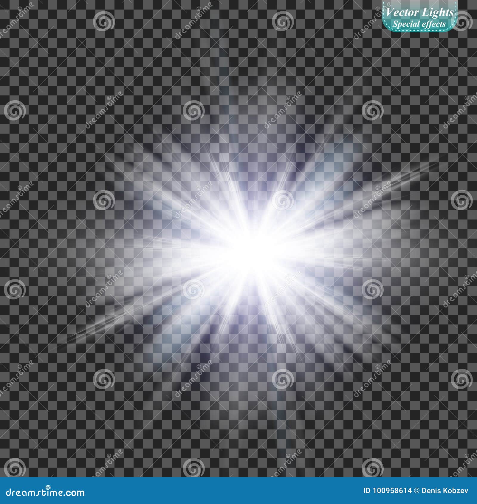 The Sun Light Effect. Sun Rays Stock Vector - Illustration of festive ...