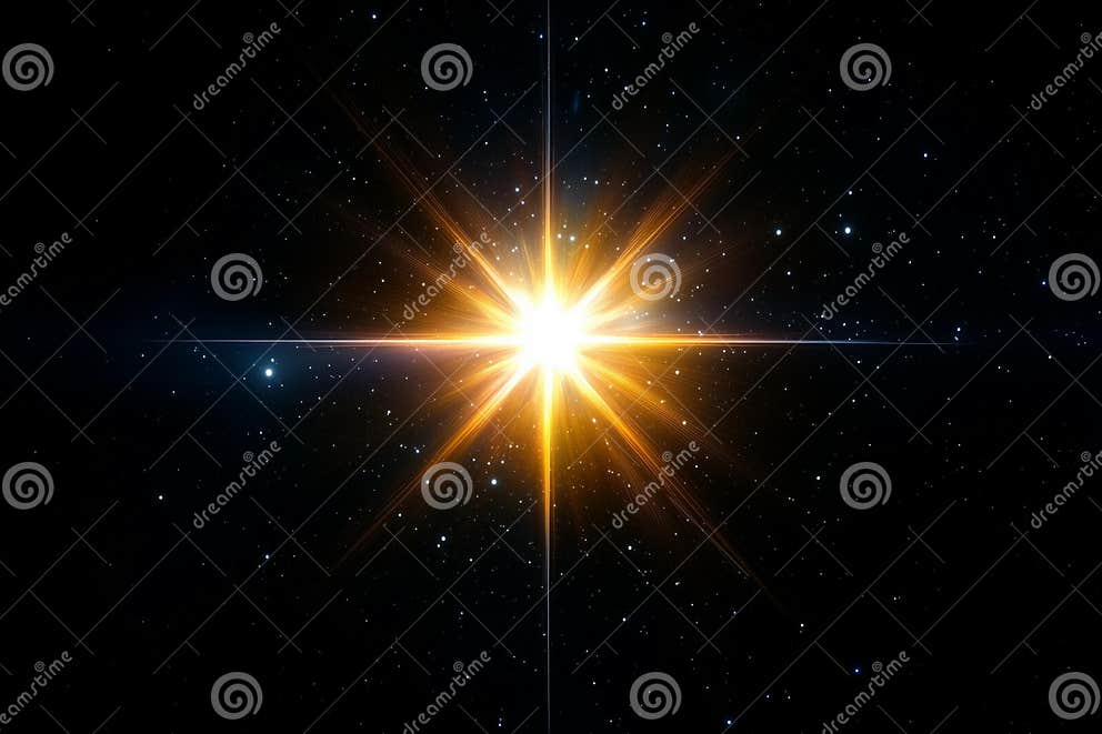 Sun Light Flare. Abstract Glowing Light Effect with Bokeh and Lens ...
