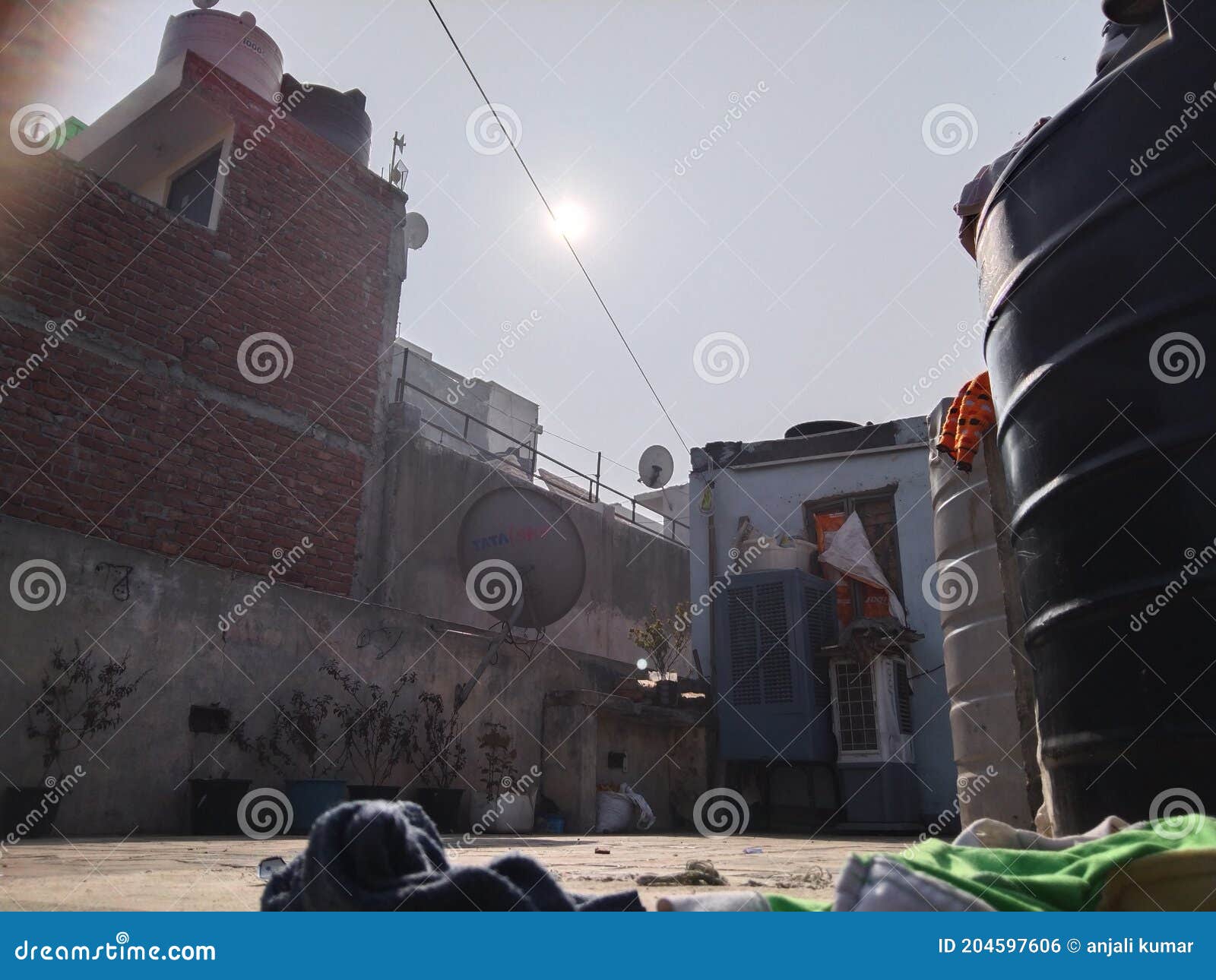 Sun Light Ghar Ki Chat Afternoon Time Editorial Photo - Image of chat ...