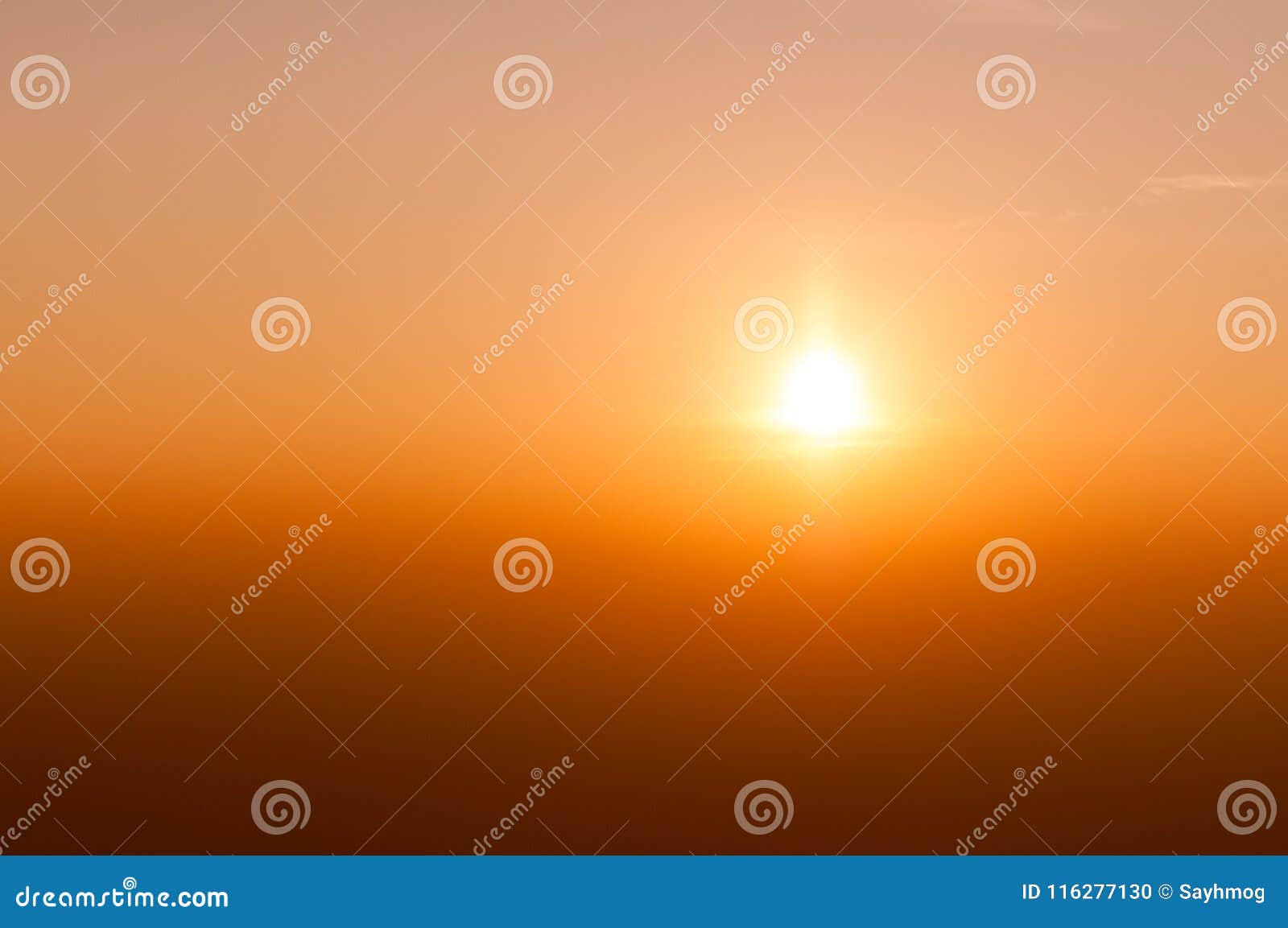 Sun Light with Orange Sky Color Stock Photo - Image of dawn, nature ...