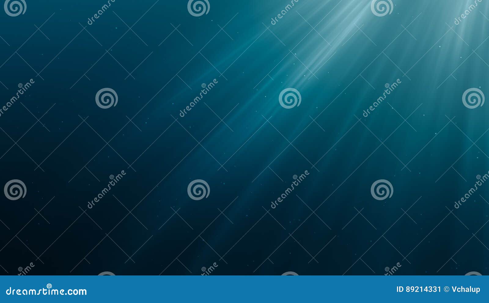 Sun Light Rays Under Water. 3D Rendered Illustration Stock Illustration ...