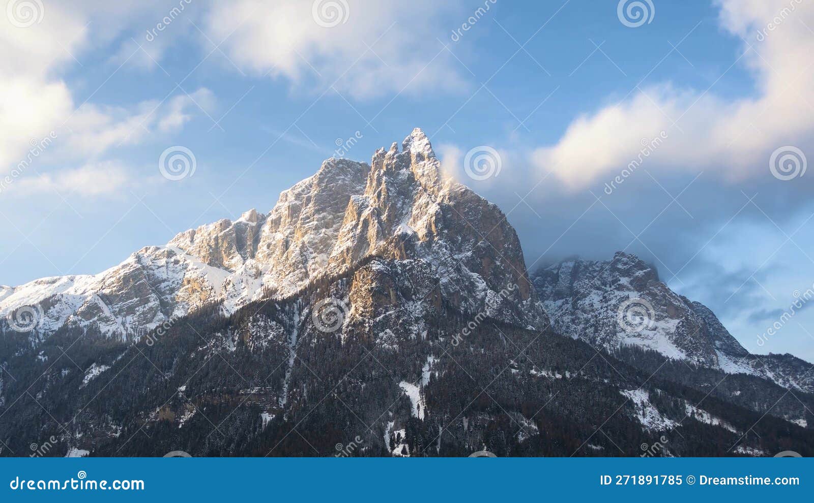 Sun Light on Snow Fall Mountains Stock Image - Image of light, fall ...
