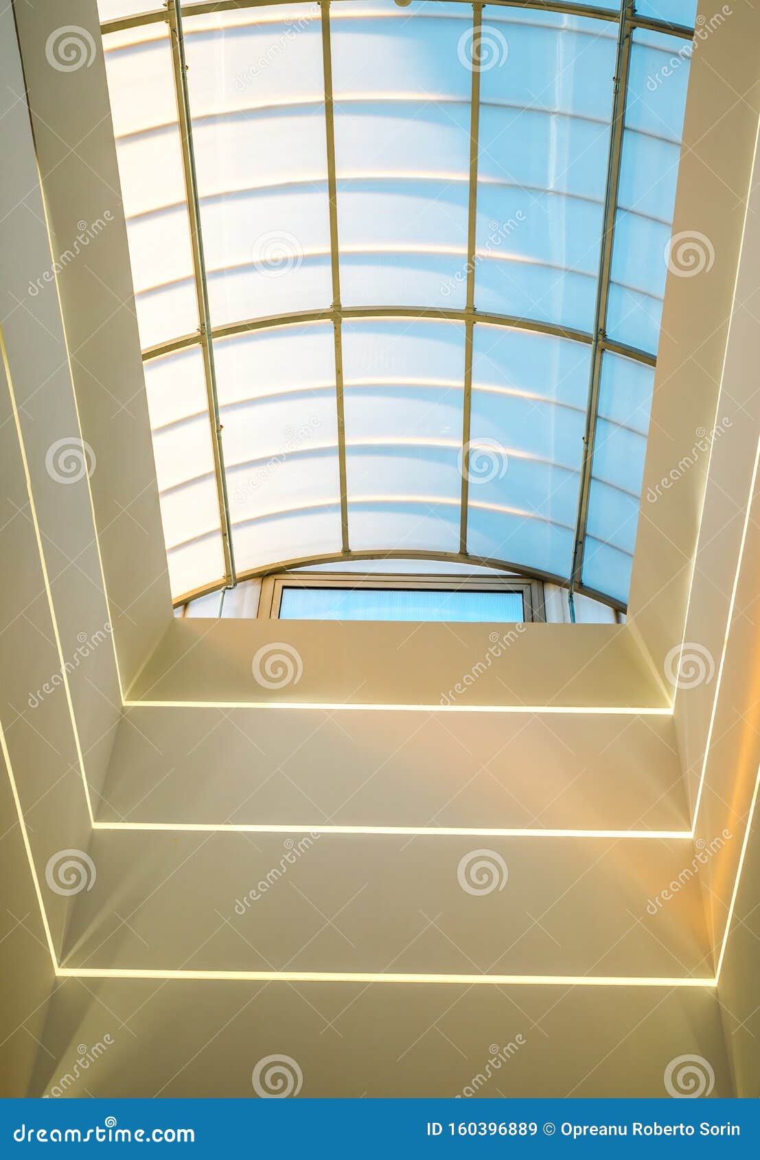 Sun Light Trough the Modern Arched Windows Stock Image - Image of ...