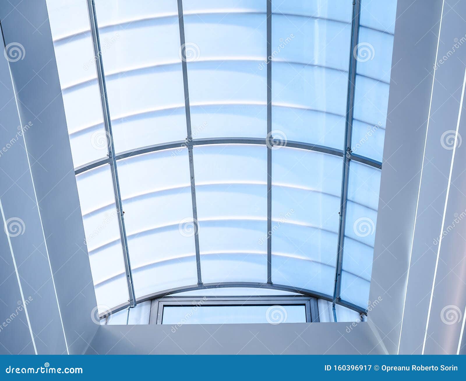 Sun Light Trough the Modern Arched Windows Stock Image - Image of ...