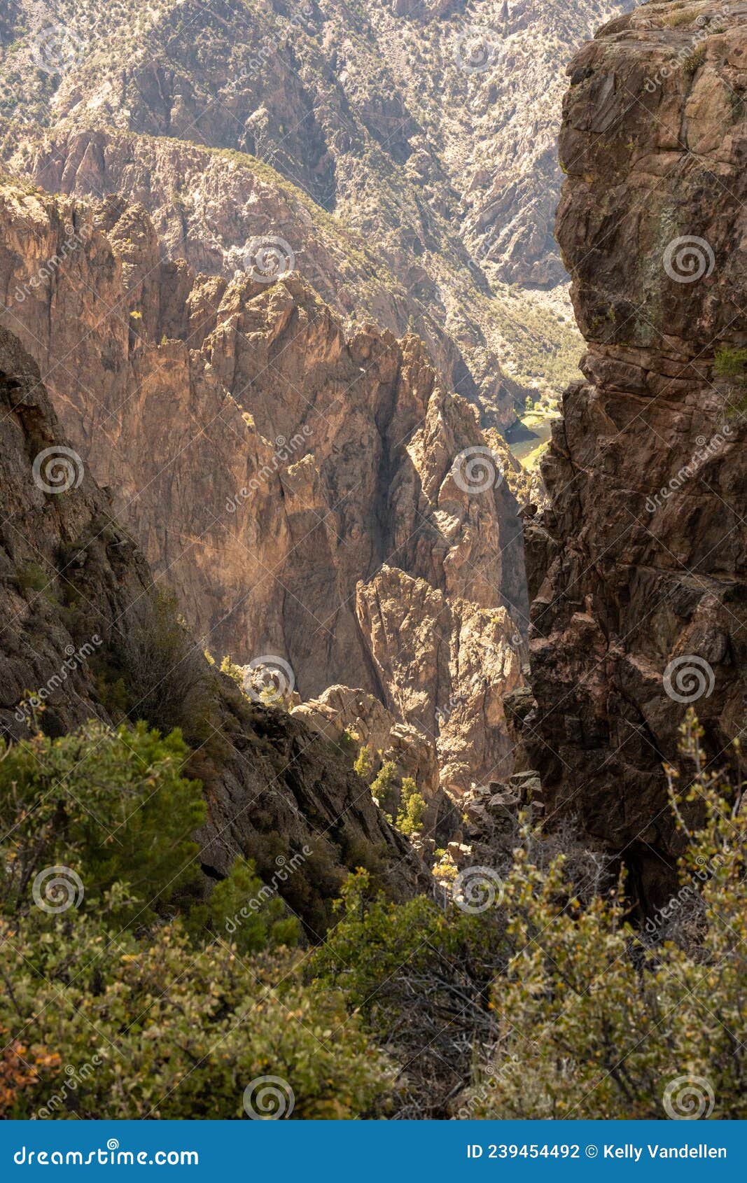 Sun Lights the Distant Wall at Warner Point Overlook Stock Photo ...