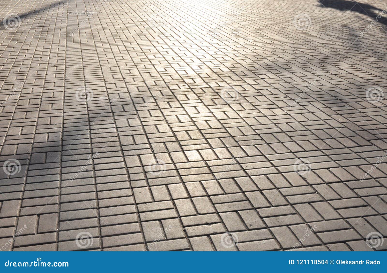 Sun Lights on Old City Pavement Textured Background. Stock Photo ...