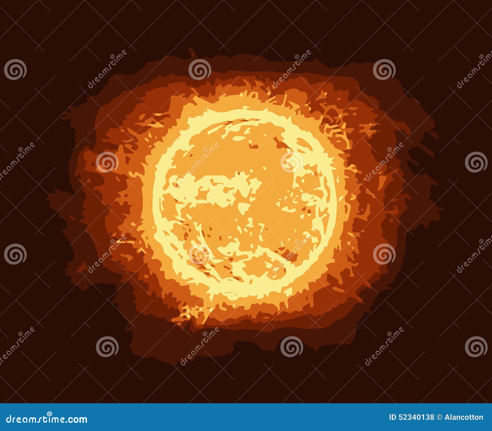 Sun stock illustration. Illustration of heat, radioactive - 52340138