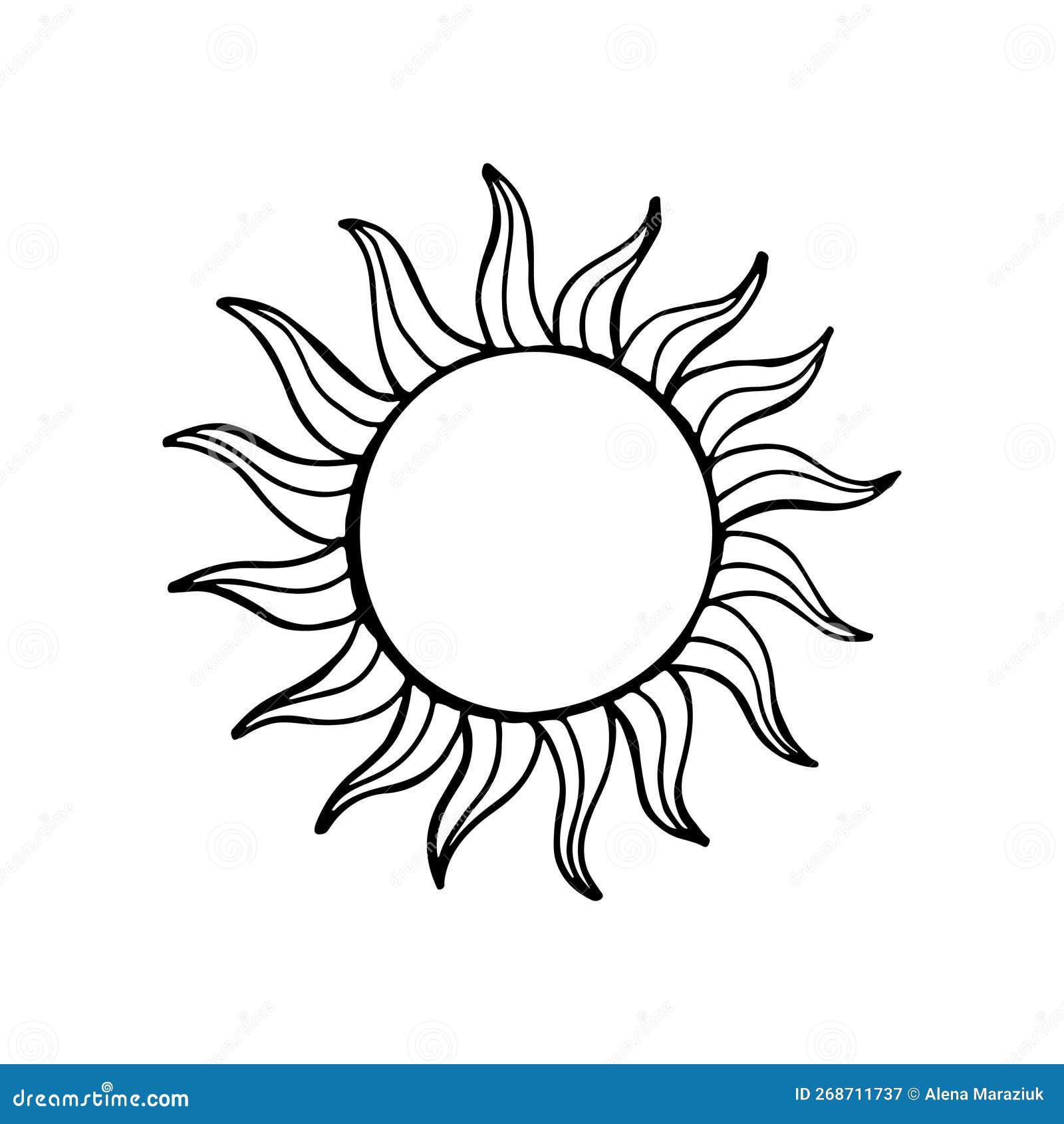 Sun Line Icon Isolated. Vector Illustration Stock Vector - Illustration ...