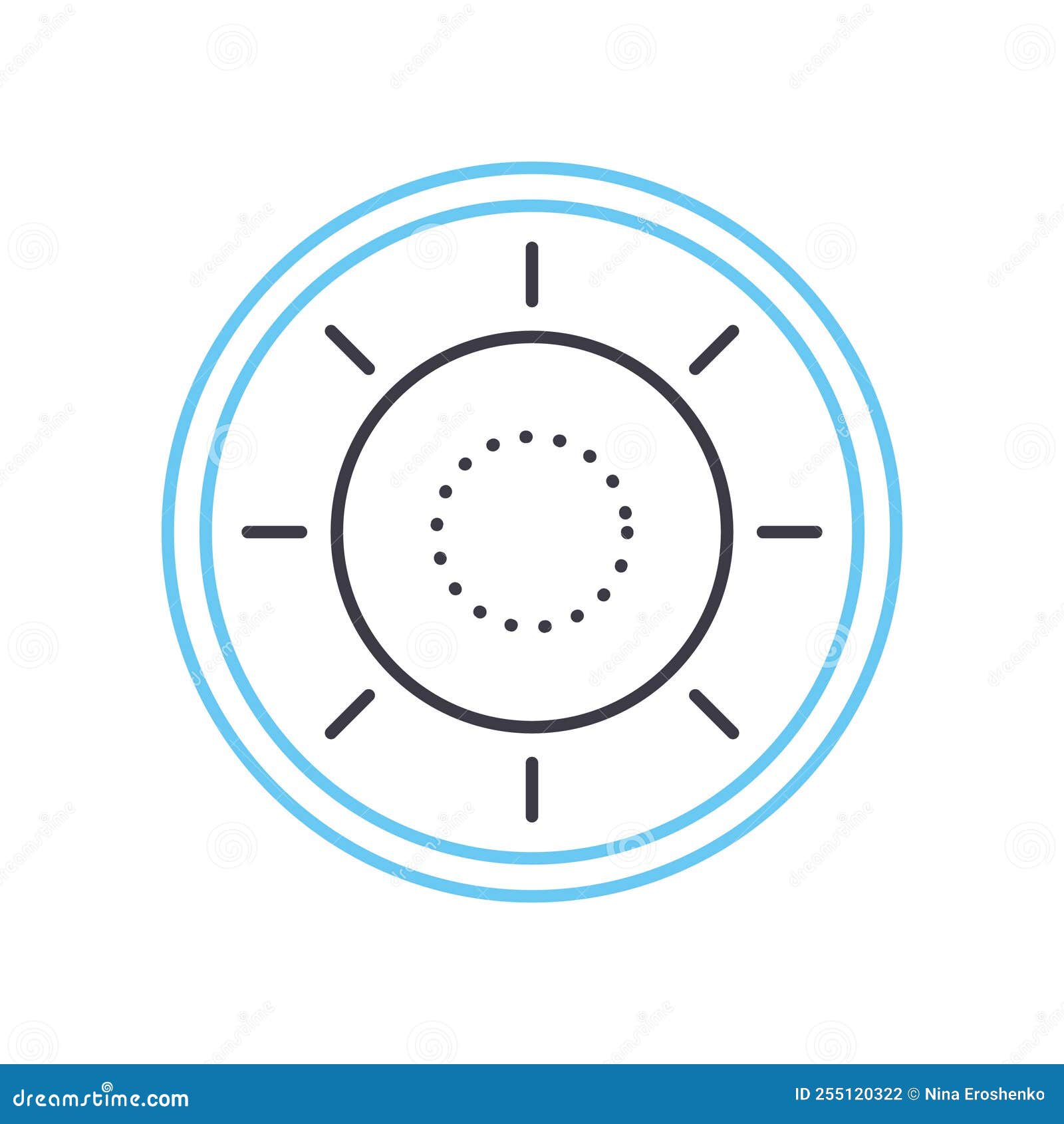 Sun Line Icon, Outline Symbol, Vector Illustration, Concept Sign Stock ...