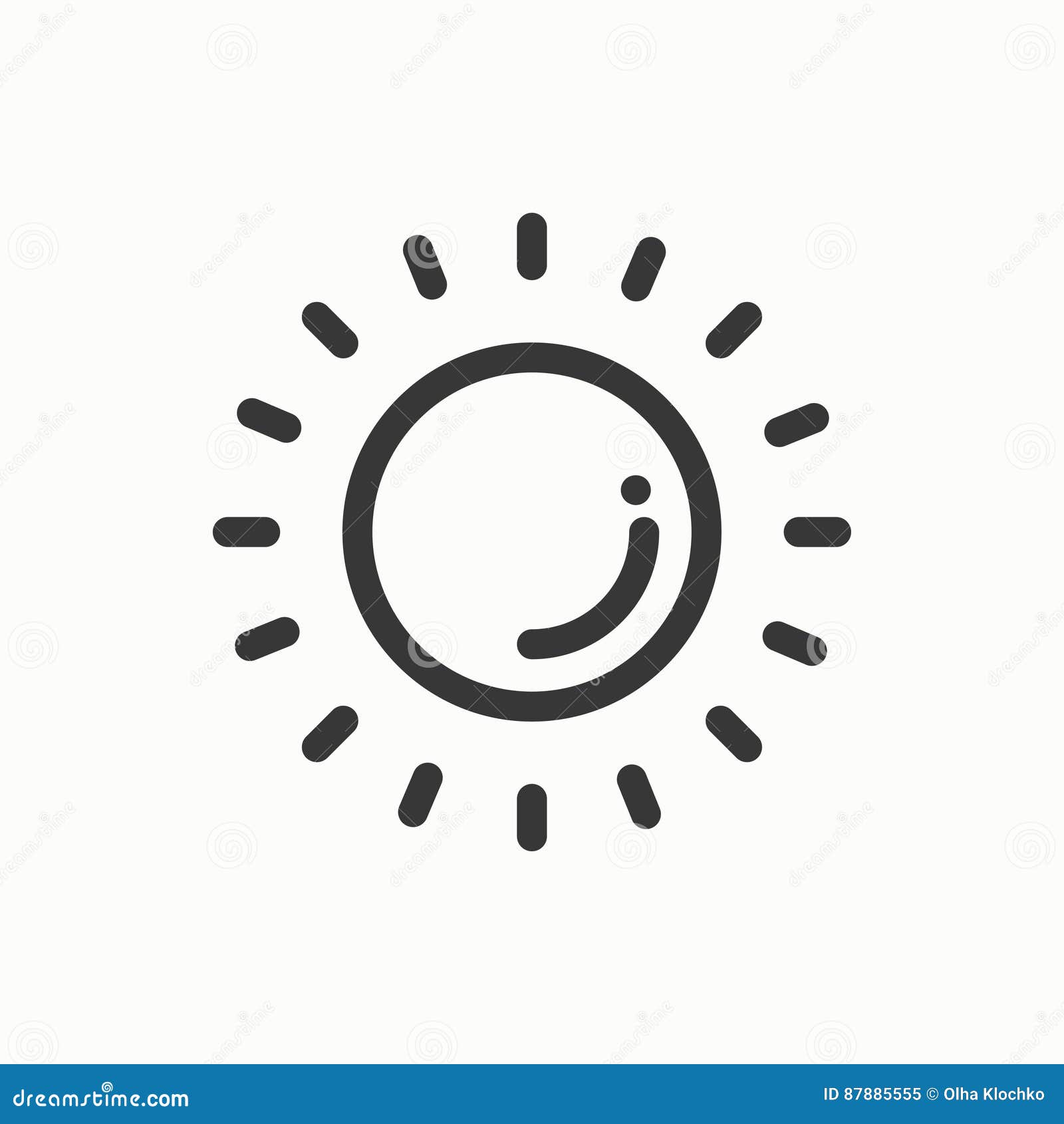 Sun Line Simple Icon. Weather Symbols. Meteorology. Forecast Design ...