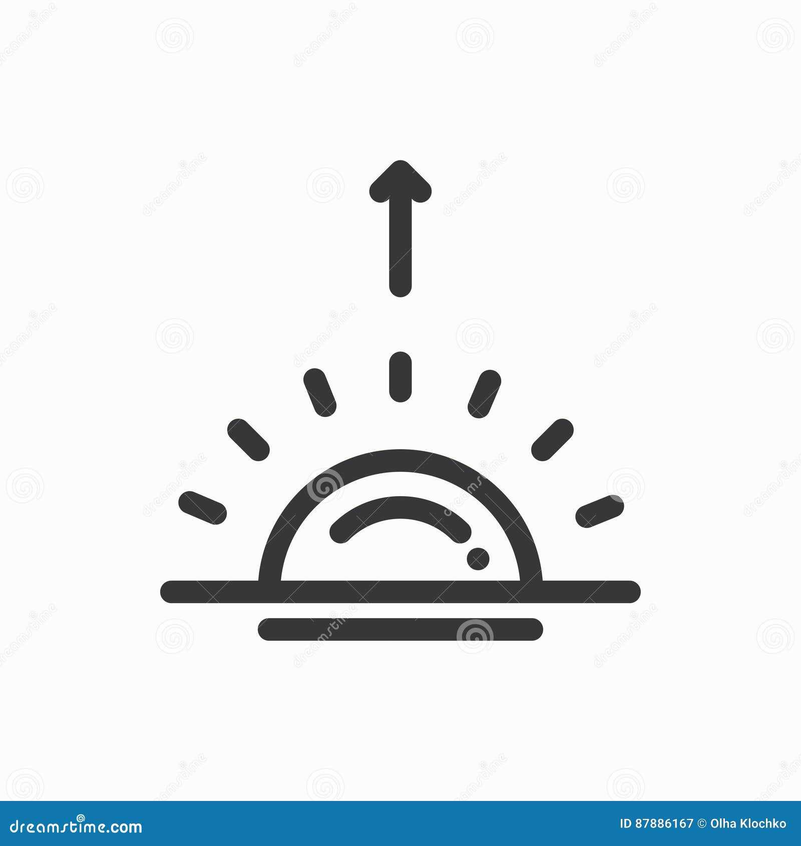 Sun Line Simple Icon. Weather Symbols. Sunrise, Sunset. Forecast Design ...