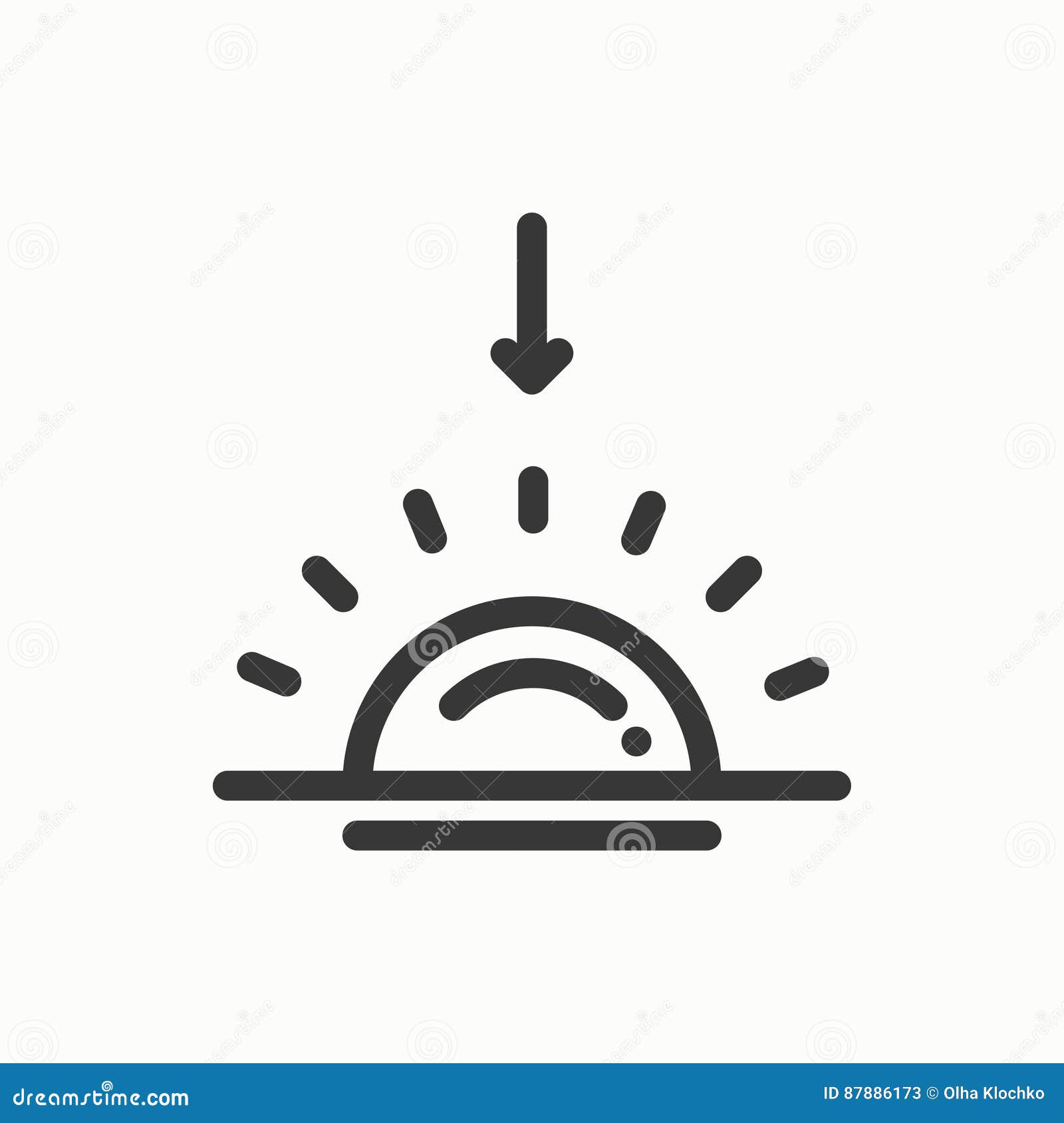 Sun Line Simple Icon. Weather Symbols. Sunrise, Sunset. Forecast Design ...