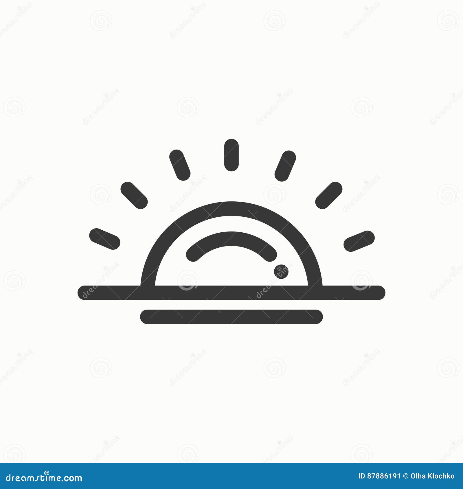 Sun Line Simple Icon. Weather Symbols. Sunrise, Sunset. Forecast Design ...