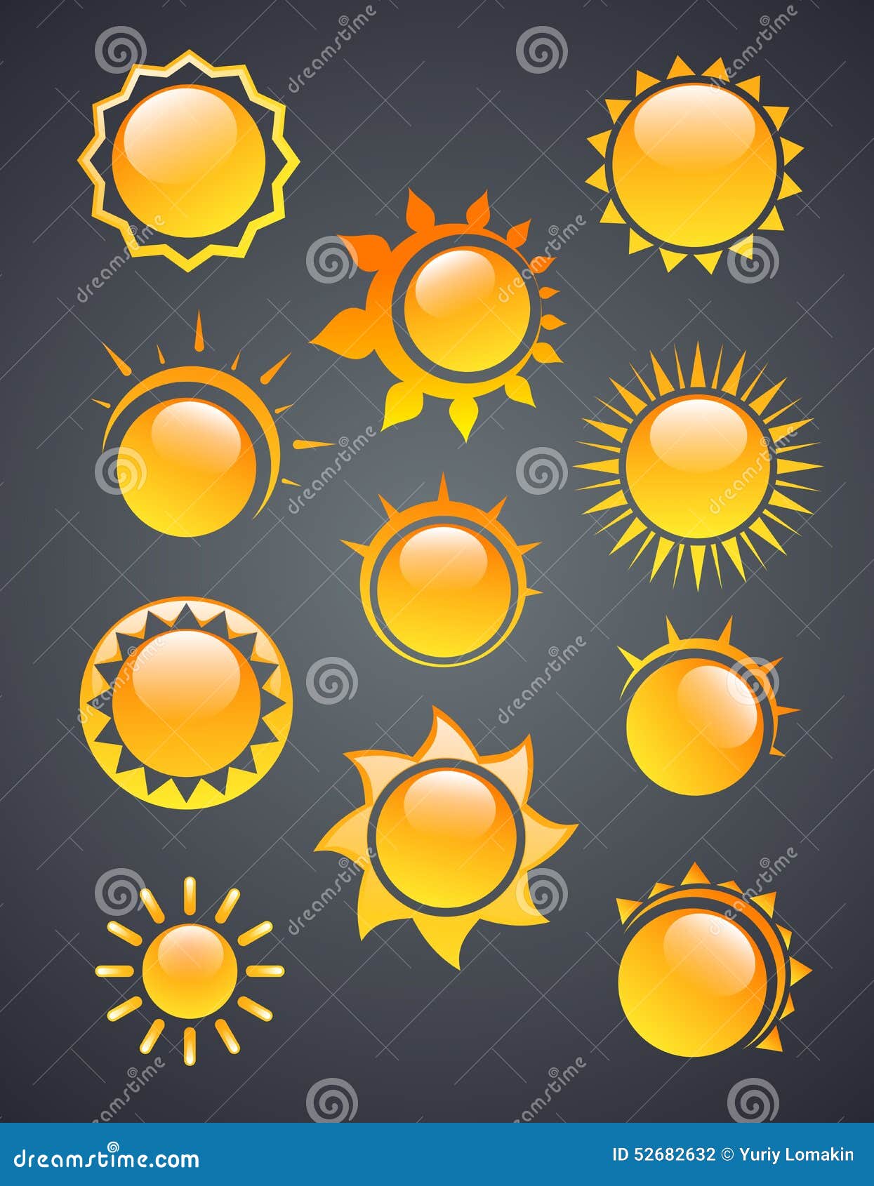 Sun Logo on a Black Background Stock Illustration - Illustration of ...