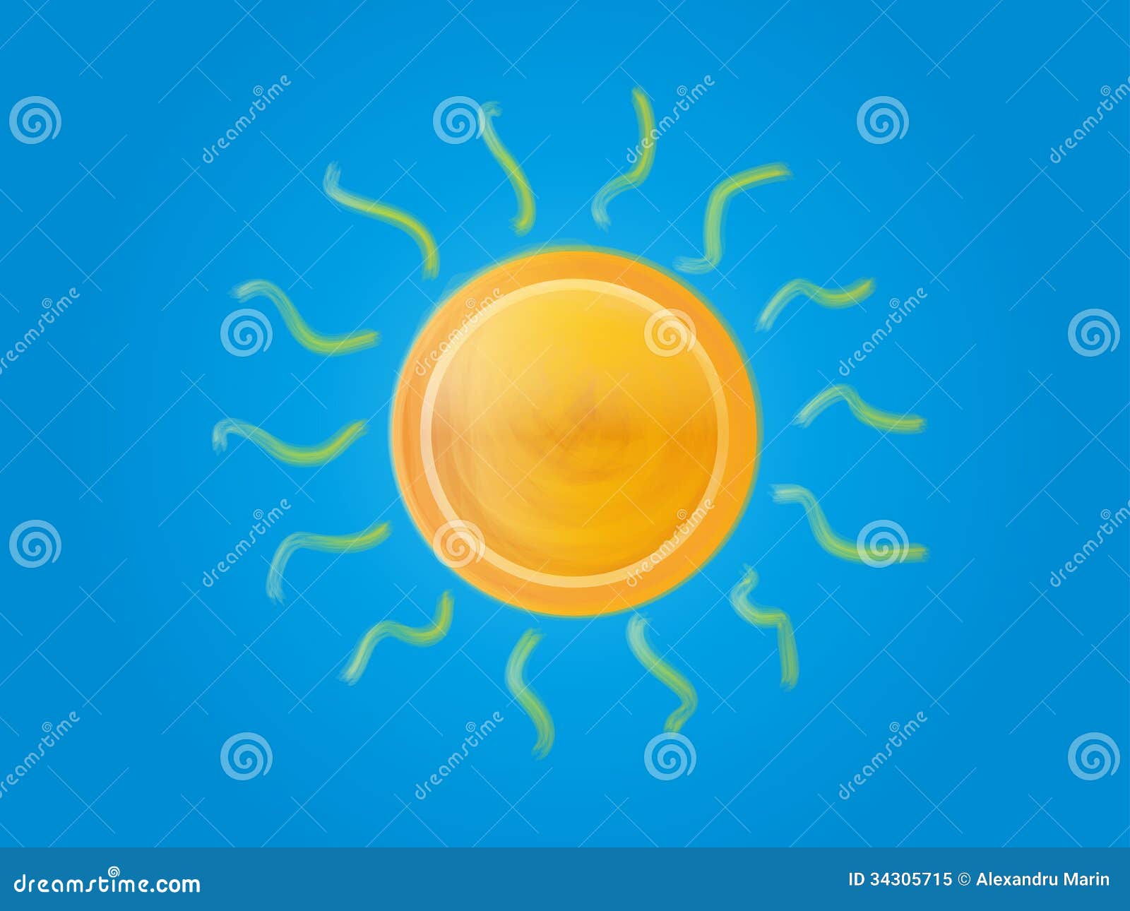 Sun Logo with Blue Background Stock Vector - Illustration of vector ...