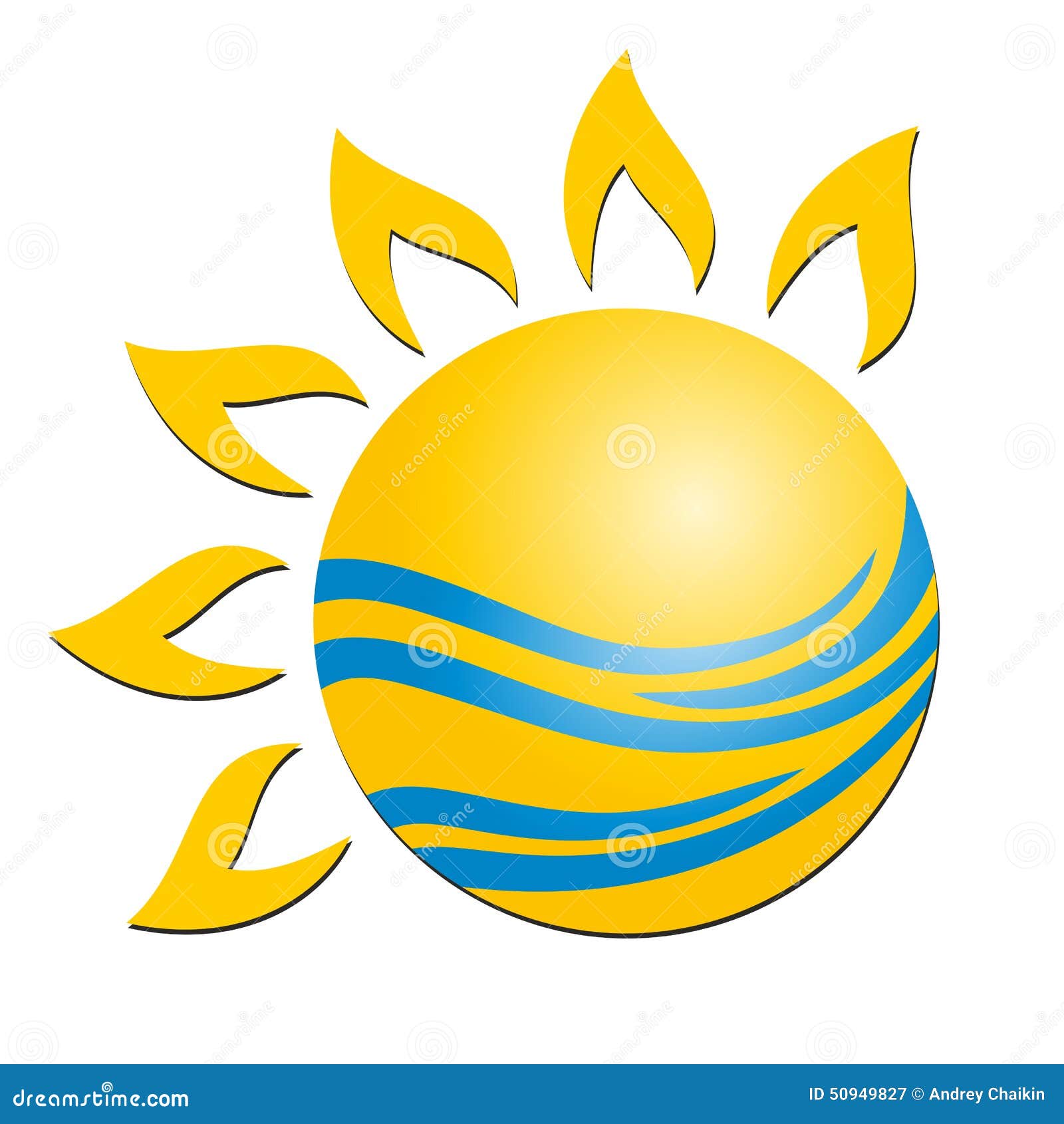 Sun logo stock vector. Illustration of natural, emblem - 50949827