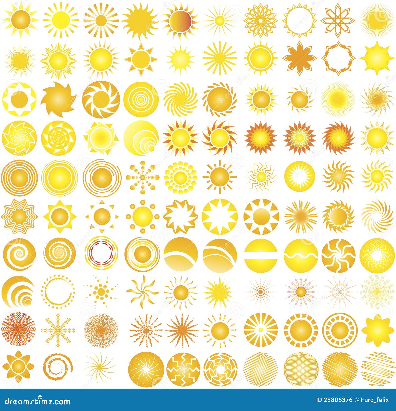 Sun Logo & Design Elements Stock Vector - Illustration of decoration ...
