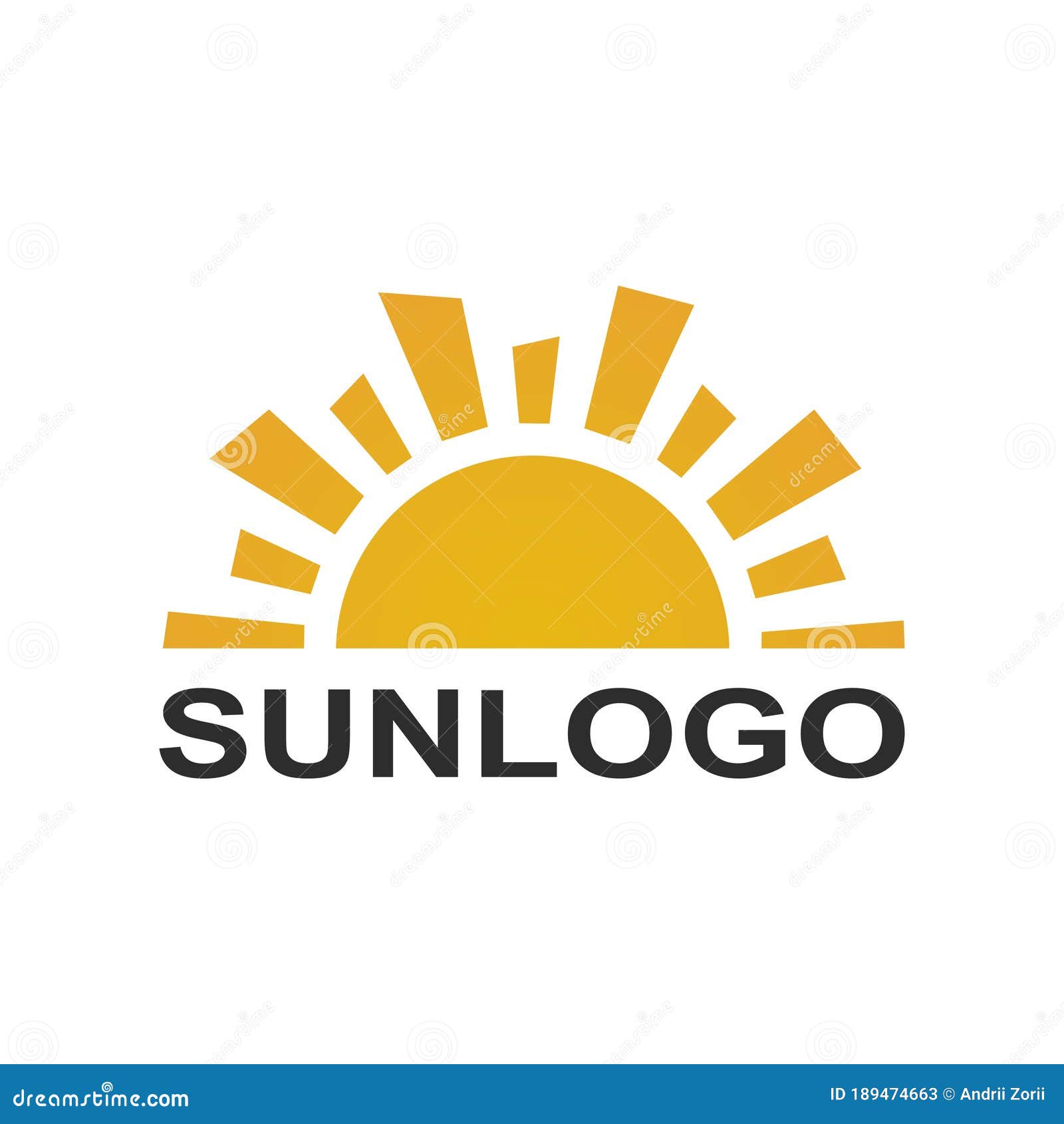 Sun Logo Design Template. Orange Sun Logo for Your Company. Vector ...