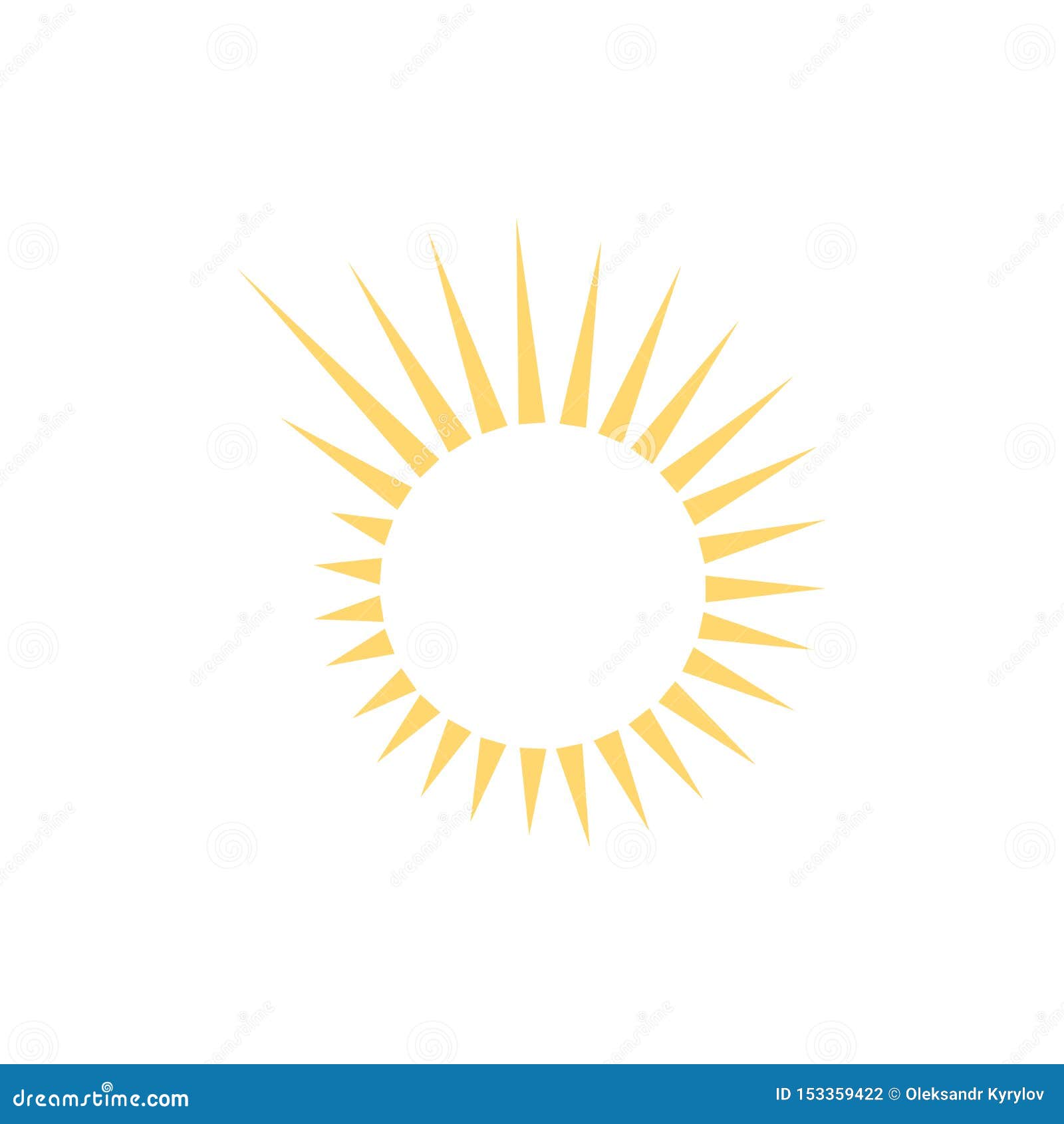 Sun Logo with Different Rays Design Template. Vector Illustration ...