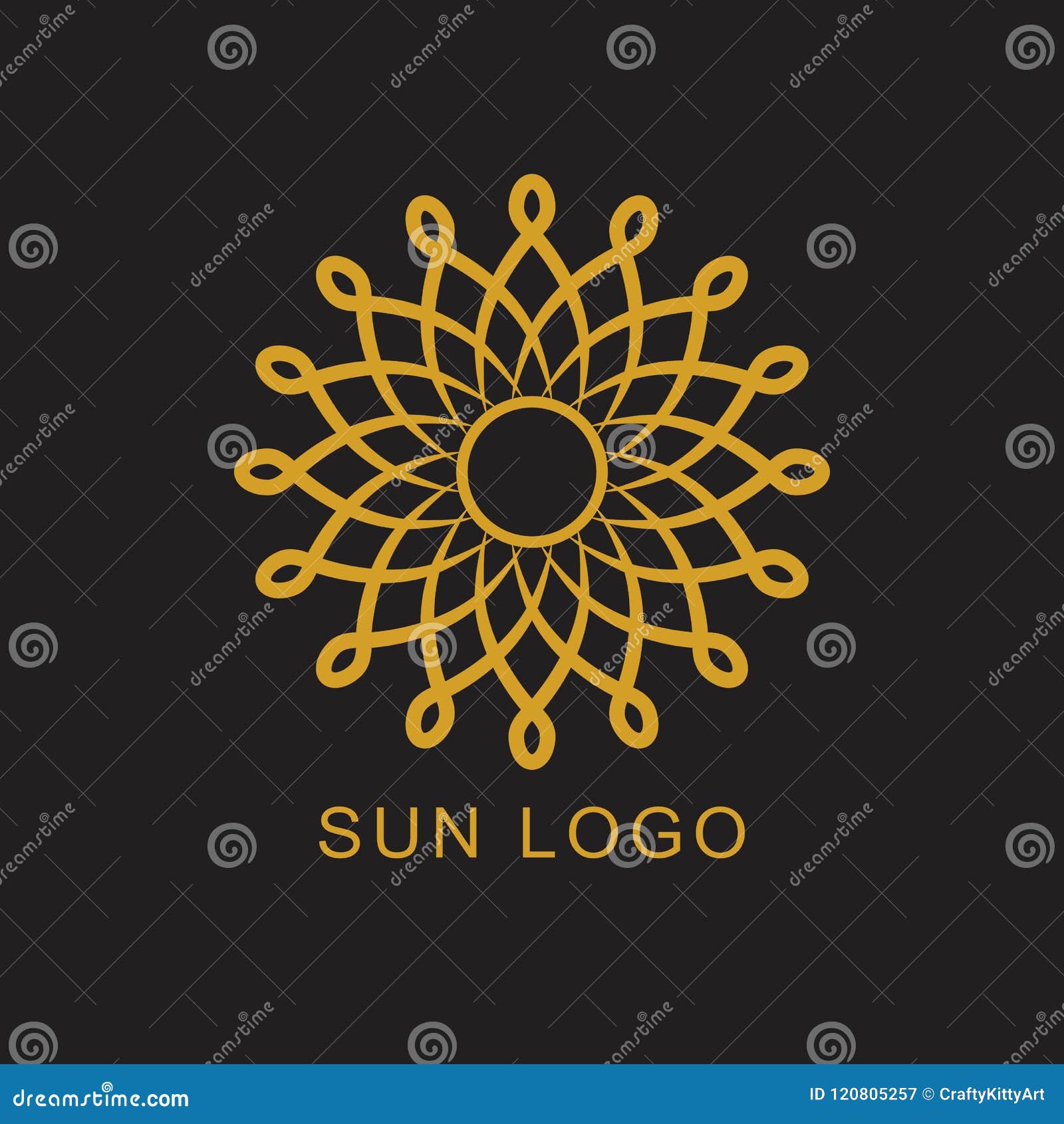 Sun Logo Icon Logotype Design Element Ilustración del Vector ...