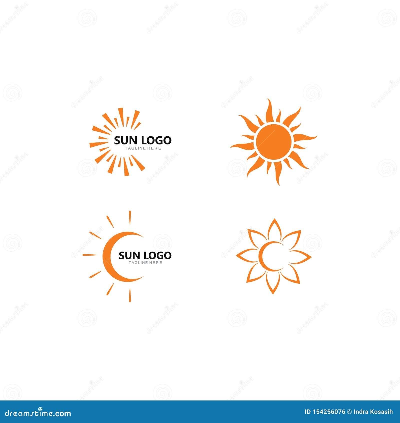 Sun Logo Icon Vector Illustration Stock Vector - Illustration of sunset ...