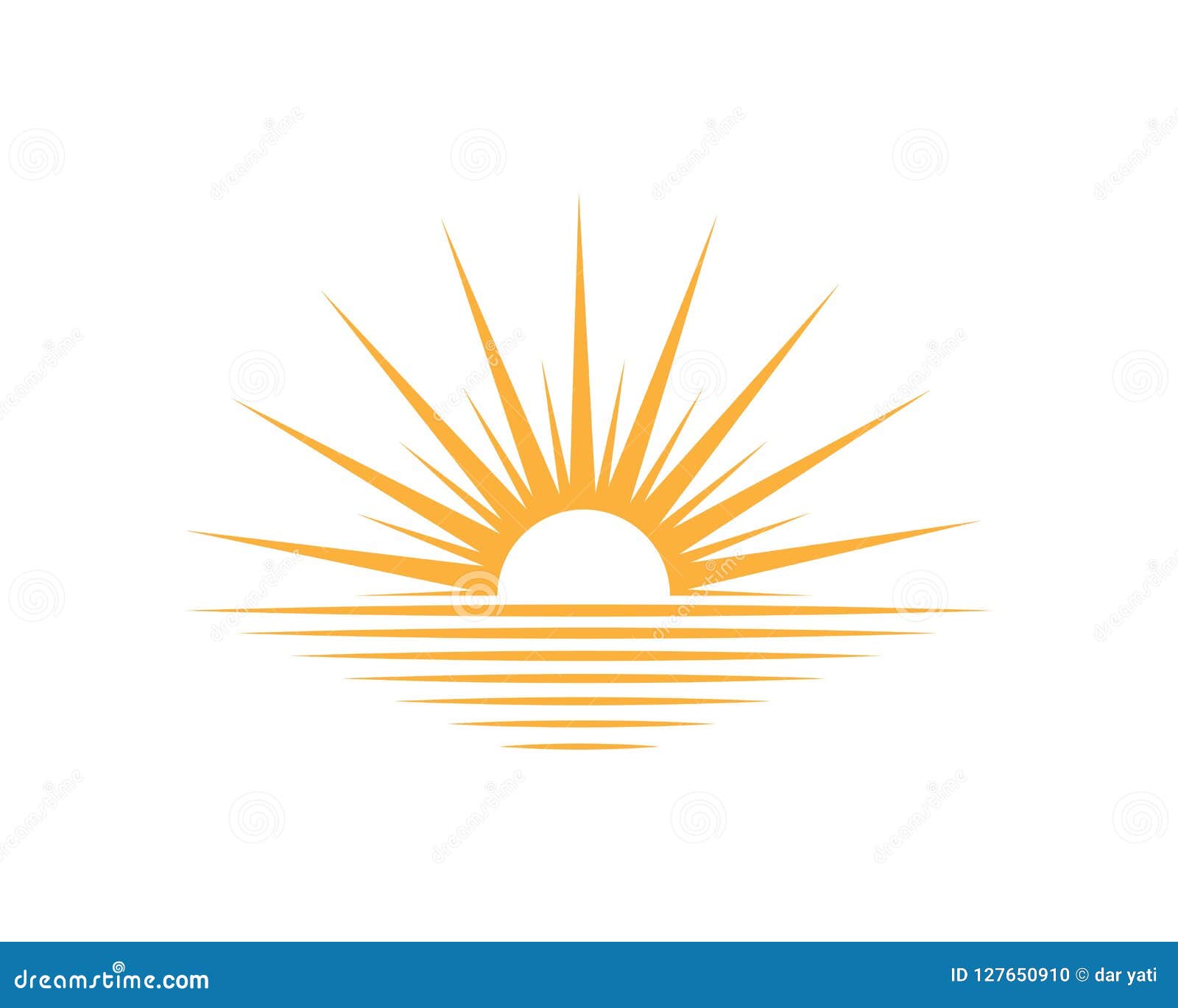 Sun logo light icon stock illustration. Illustration of symbol - 127650910
