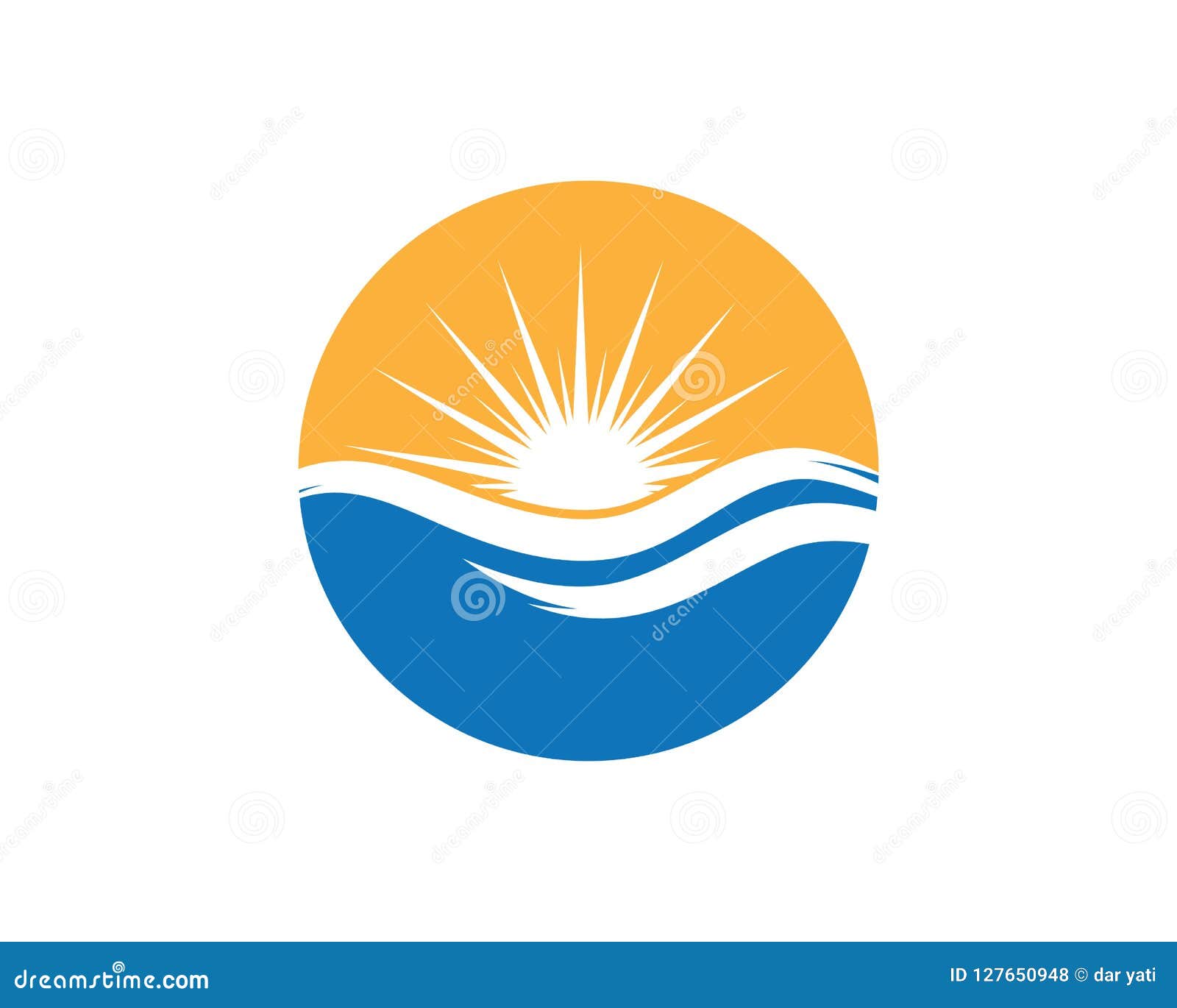 Sun logo light icon stock illustration. Illustration of element - 127650948
