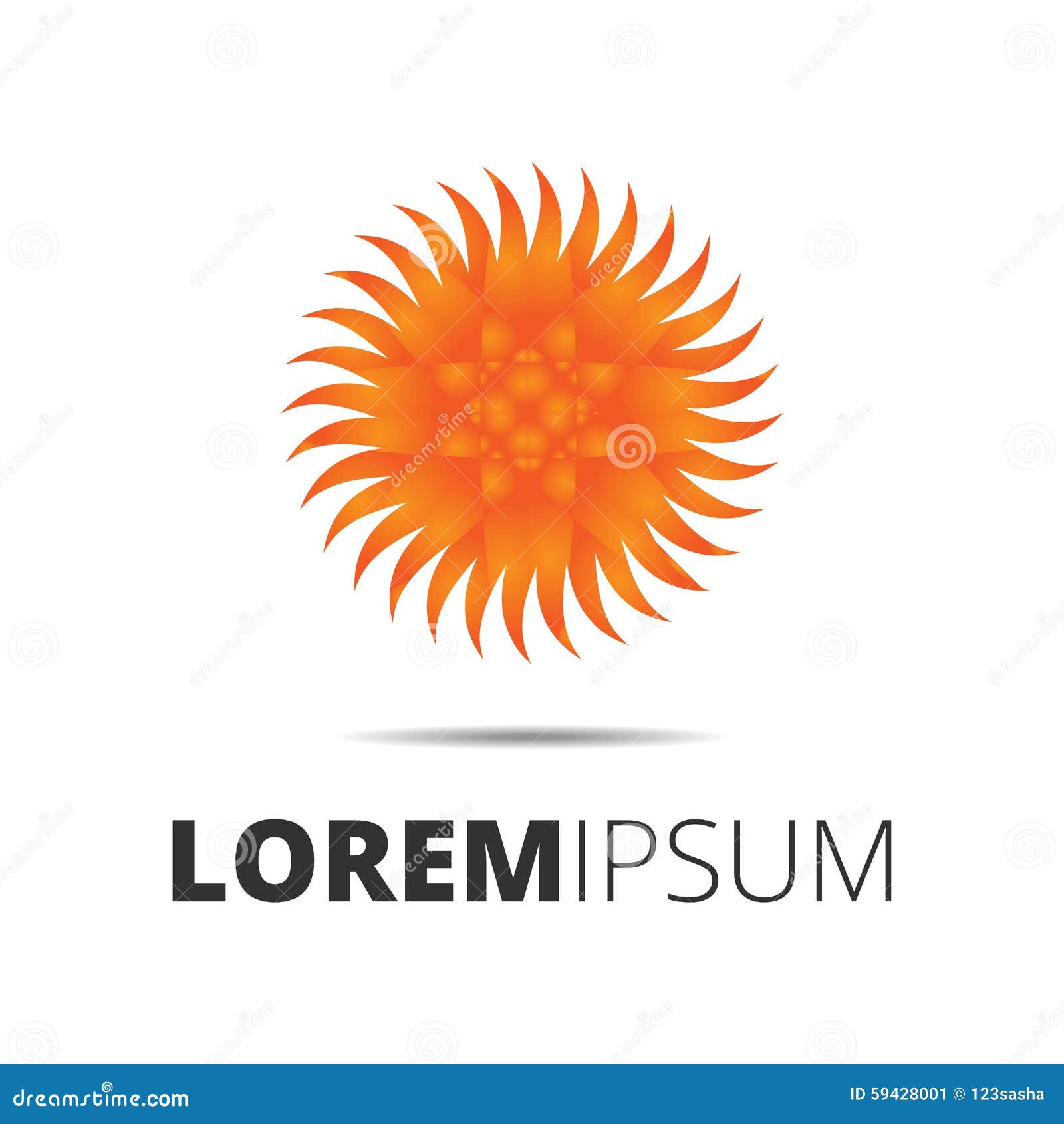 Sun logo stock vector. Illustration of season, simple - 59428001