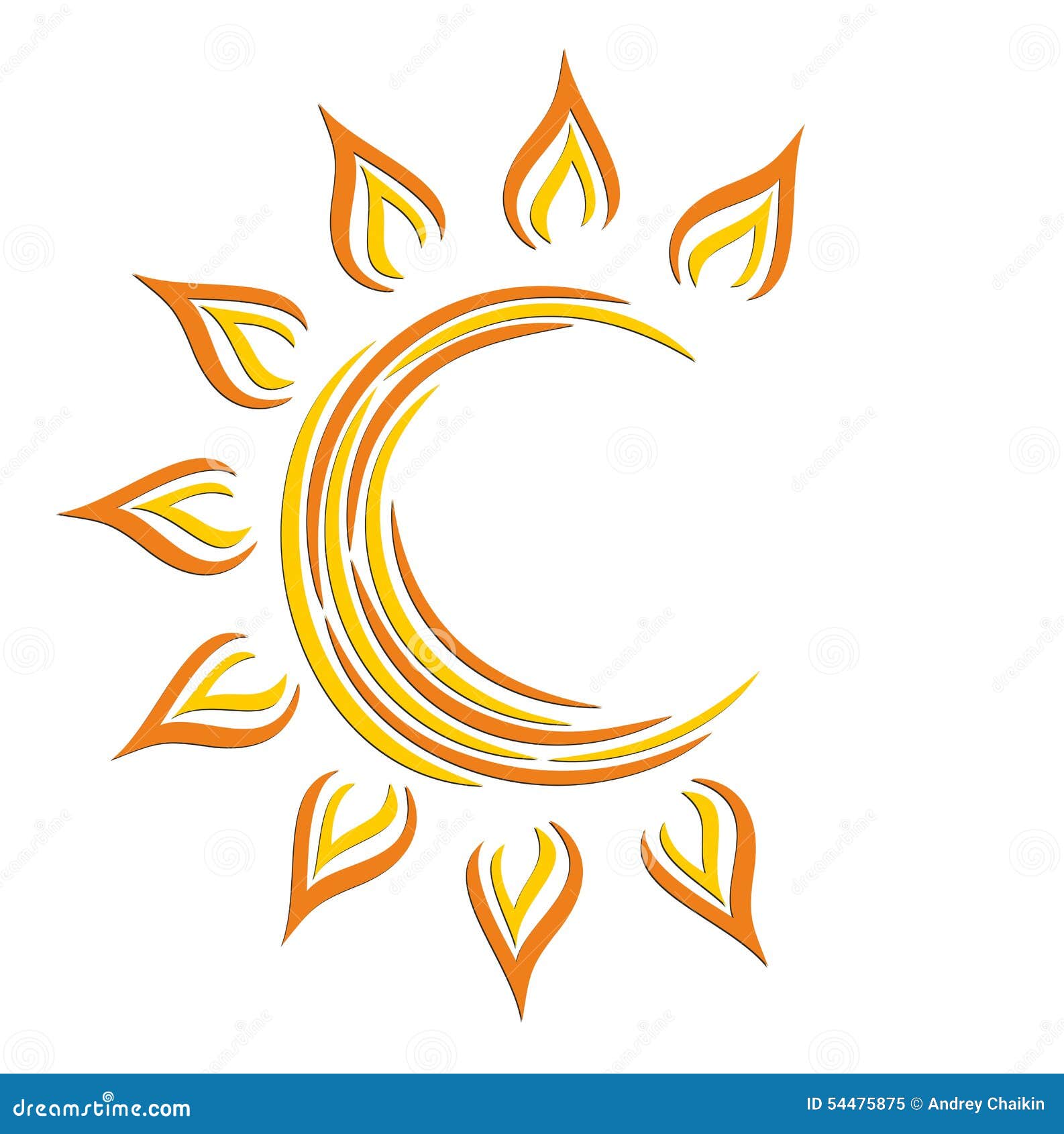 Sun Logo. stock vector. Illustration of sunlight, summer - 54475875