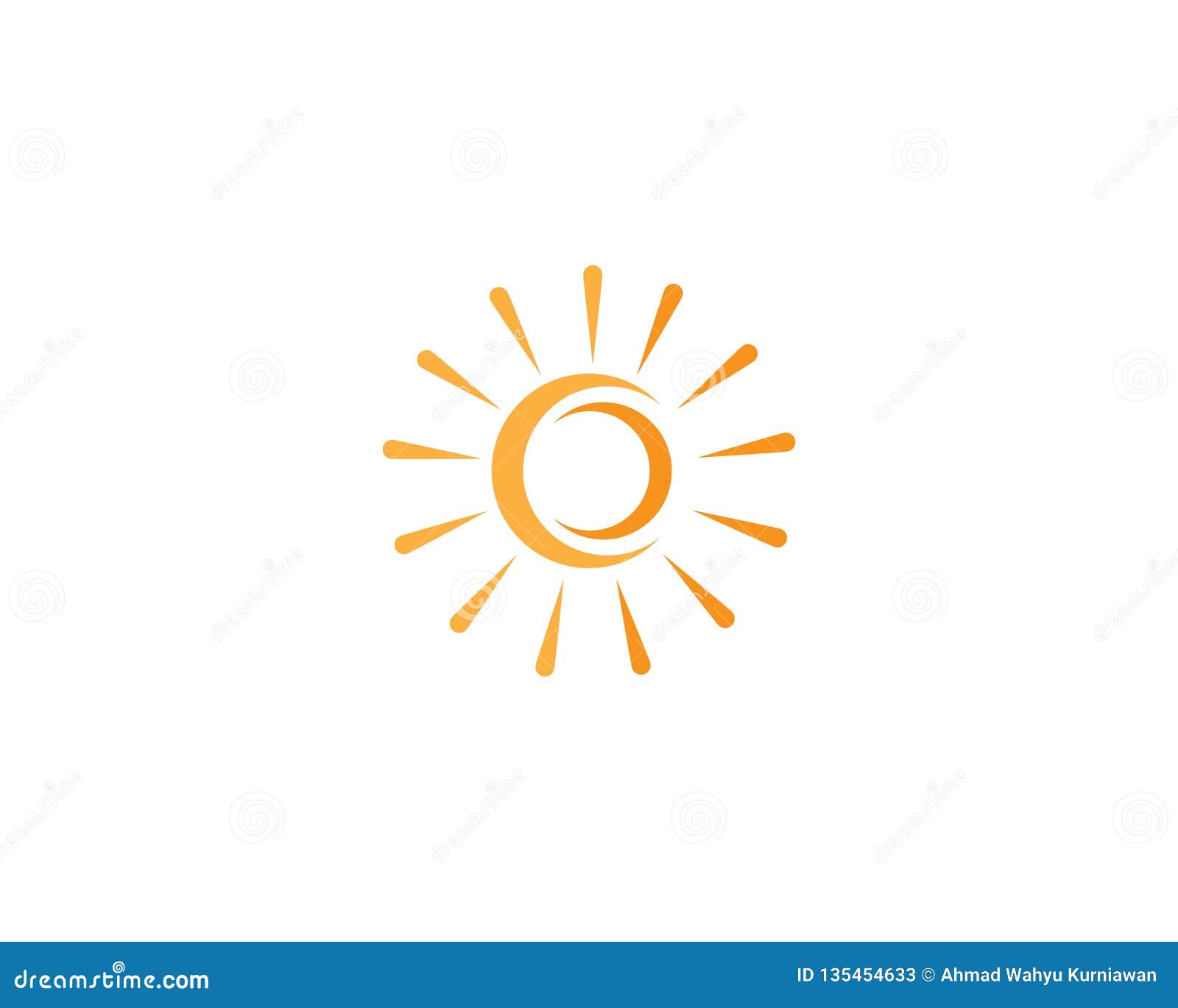 Sun logo vector stock vector. Illustration of sunset - 135454633