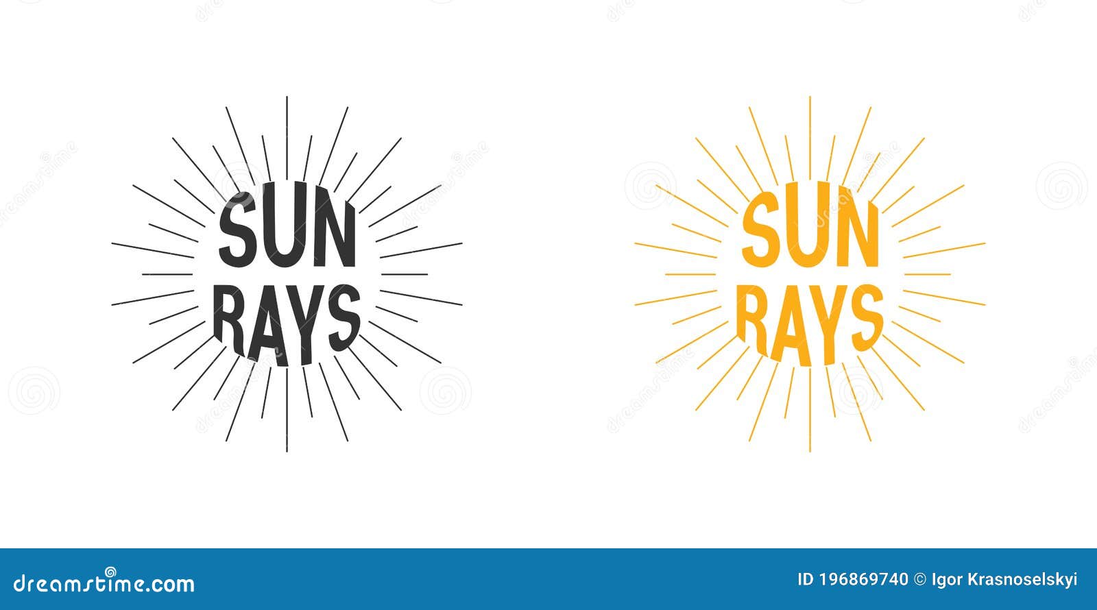 Sun Logo Vector Icons. Sun Rays Logo. Sun Rays Text Stock Vector ...