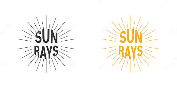 Sun Logo Vector Icons. Sun Rays Logo. Sun Rays Text Stock Vector ...