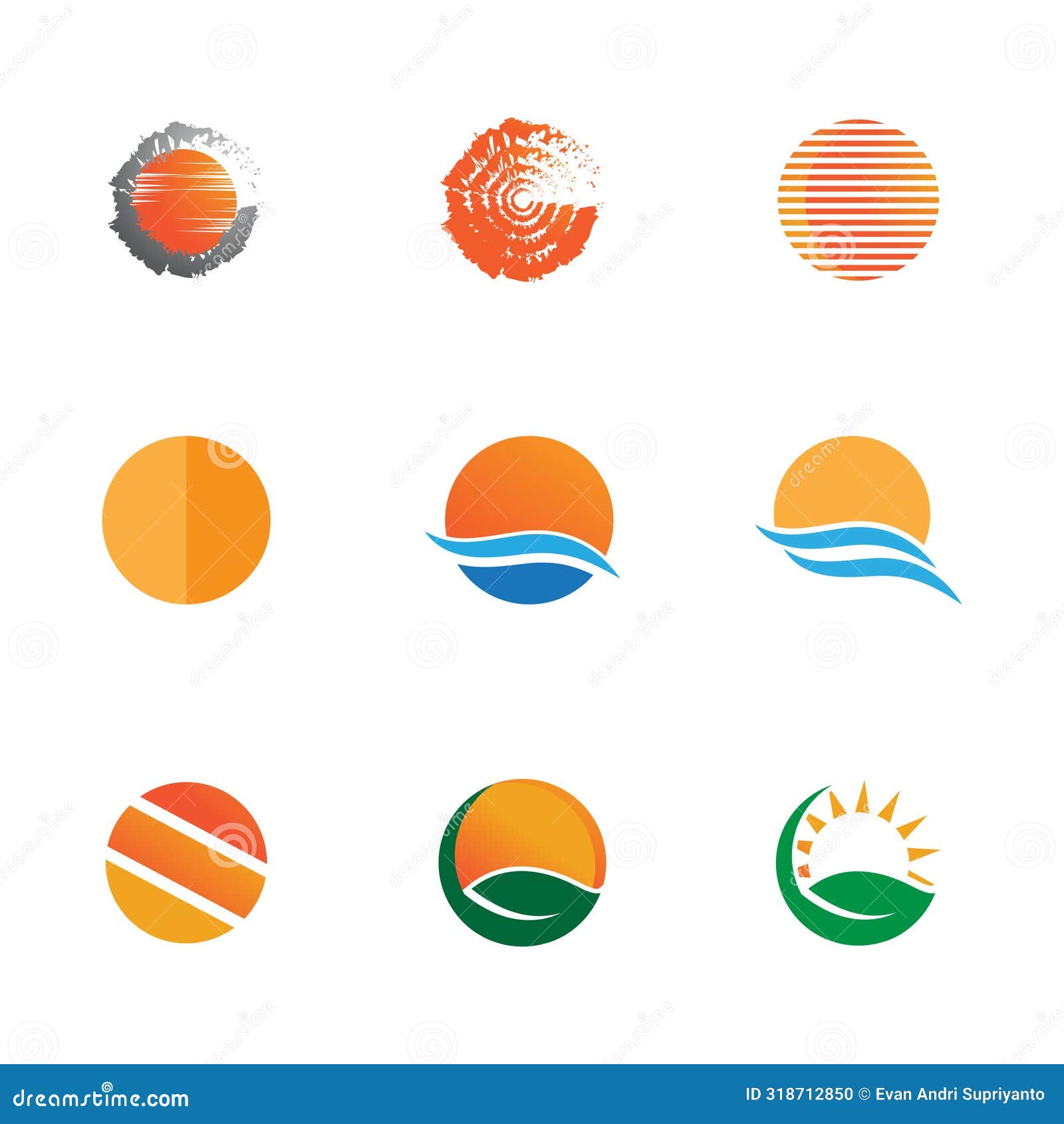 Sun Logo Vector Template Symbol Design Stock Vector - Illustration of ...