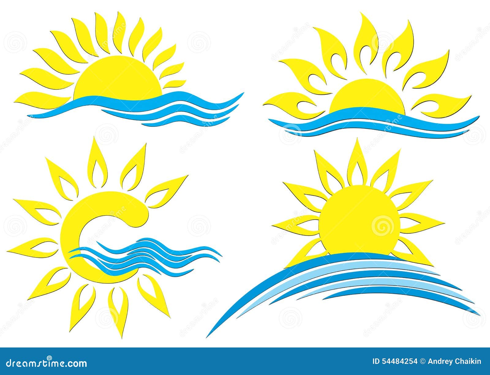 Sun Logos. stock vector. Illustration of emblem, heat - 54484254