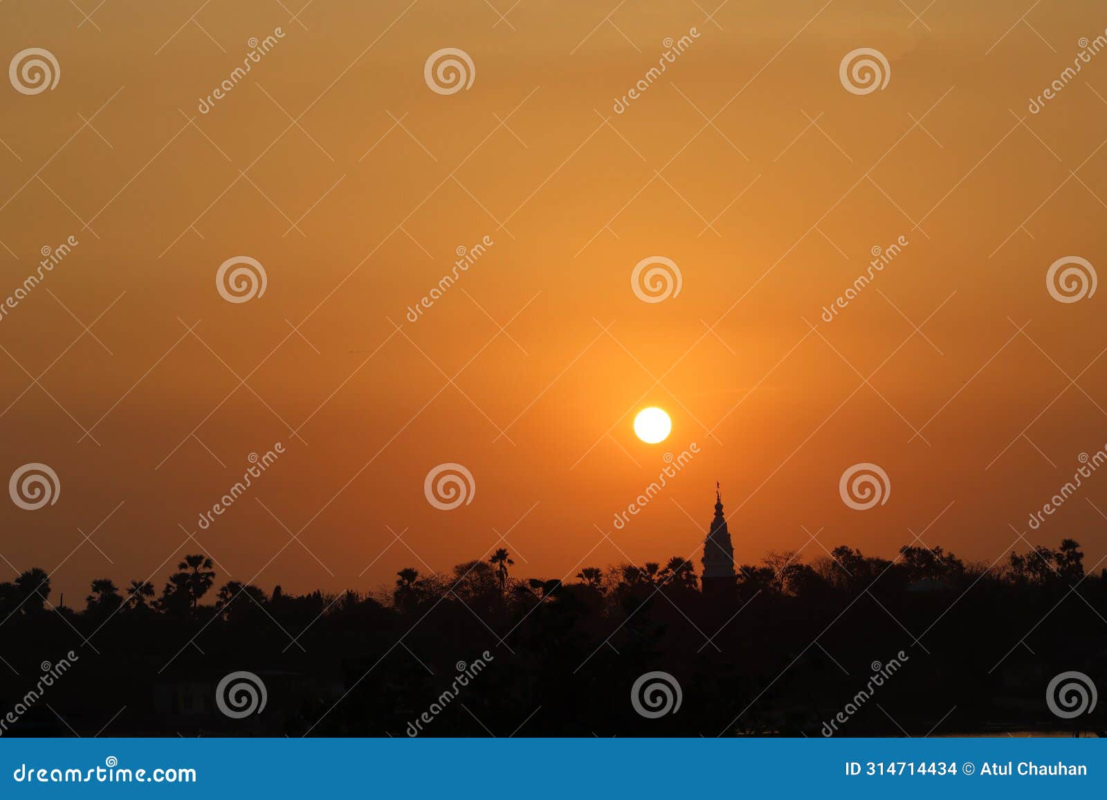 A Sun Look Like a Beautiful Orange Dot Stock Photo - Image of pathway ...