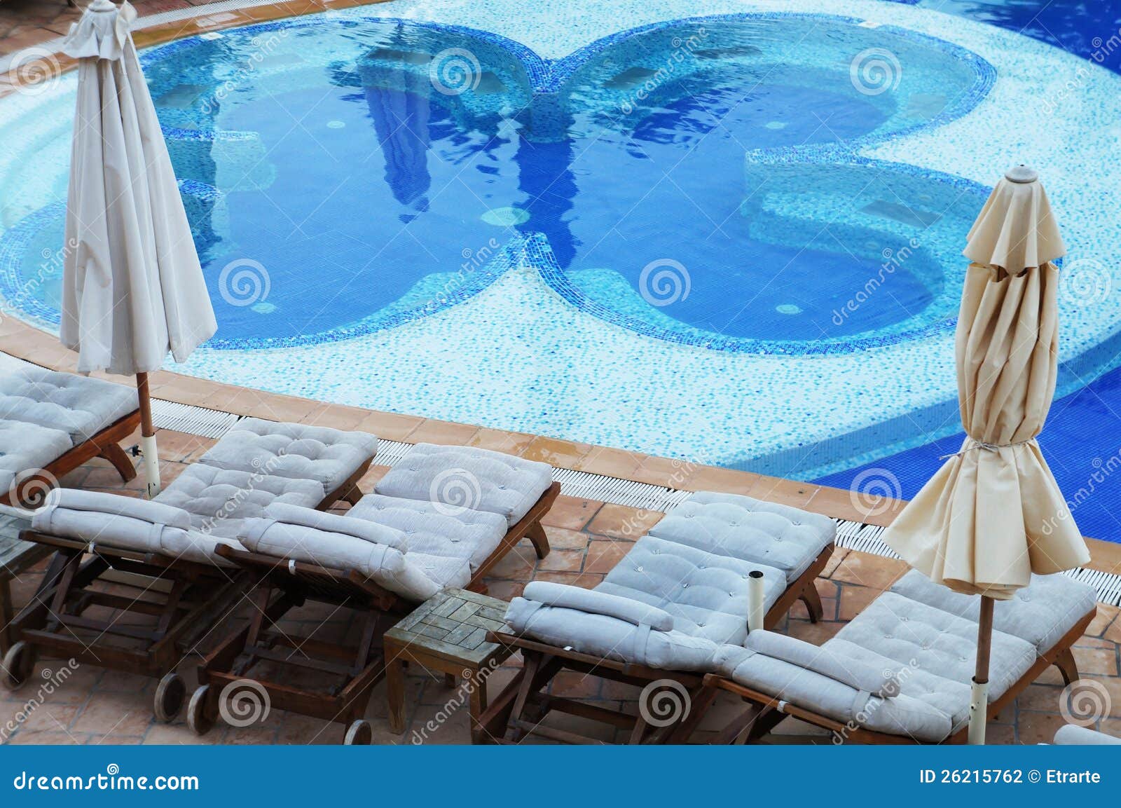 Sun Loungers Around a Swimming Pool Stock Photo - Image of comfortable ...