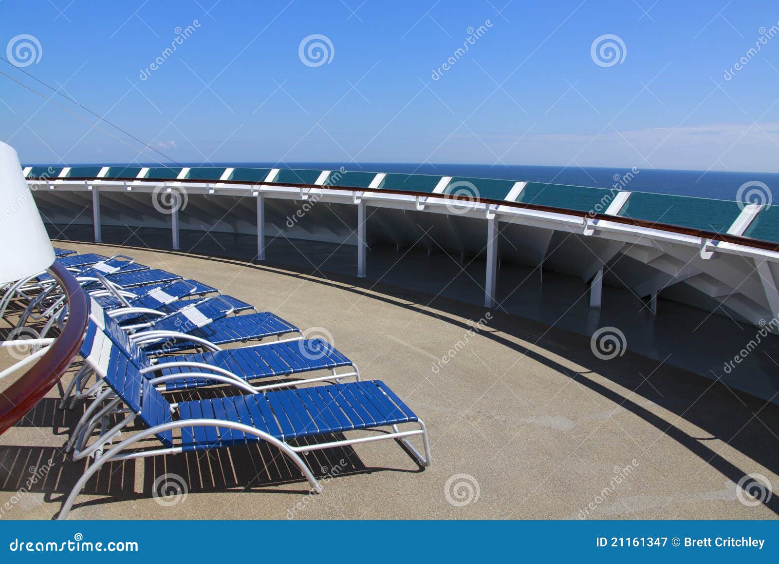Sun Loungers Cruise Ship Deck Stock Image - Image of lounger, summer ...