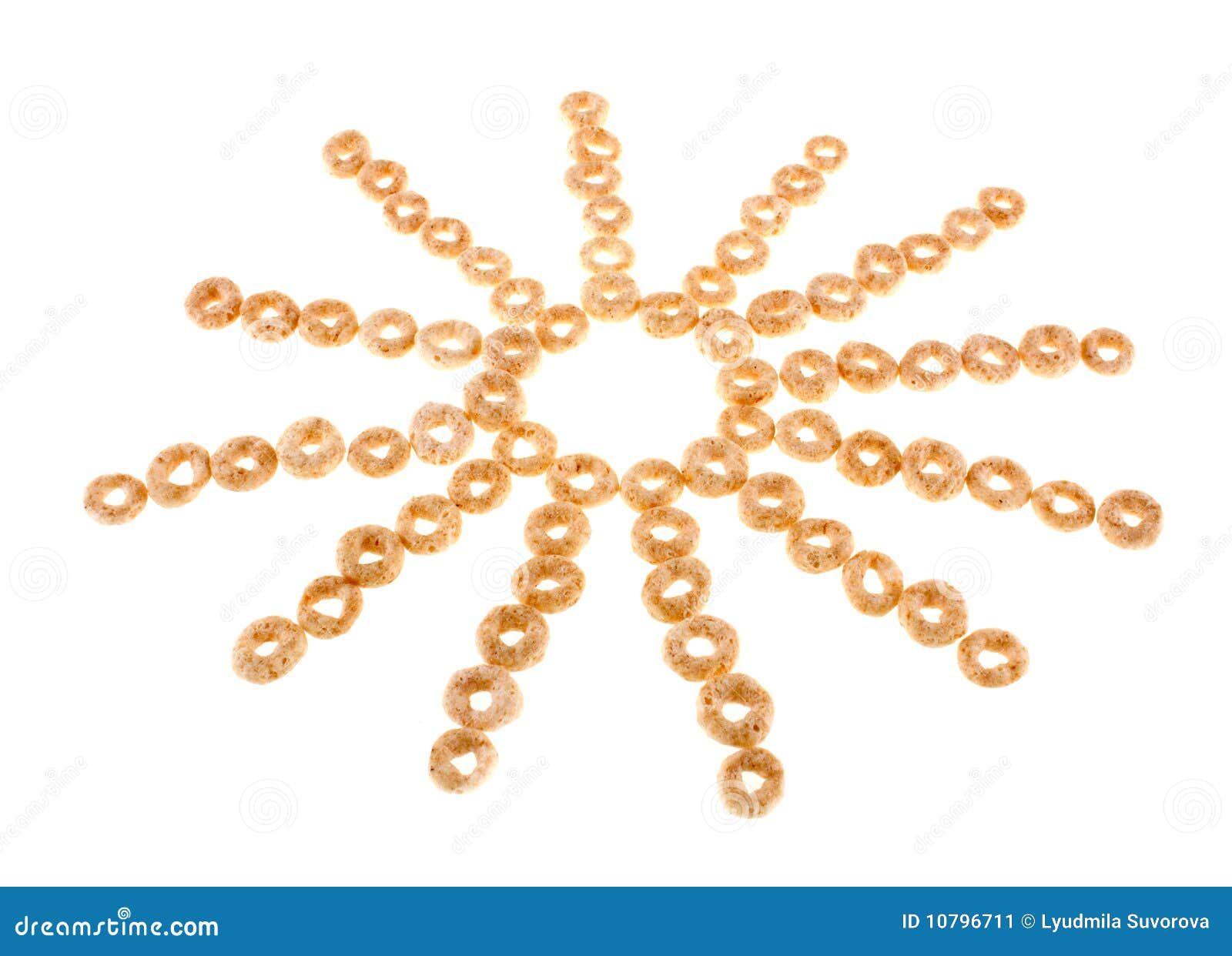 Sun made from cereal stock image. Image of toasted, corn - 10796711