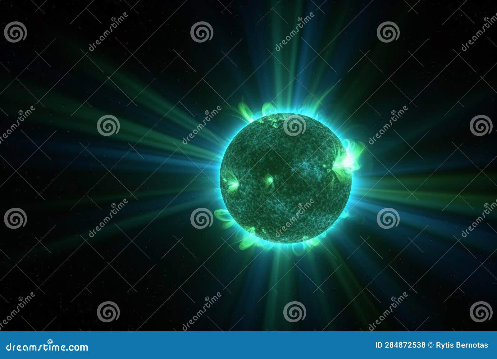 Sun and Magnetic Fields Storm. Generative AI Stock Illustration - Illustration of illustrative ...